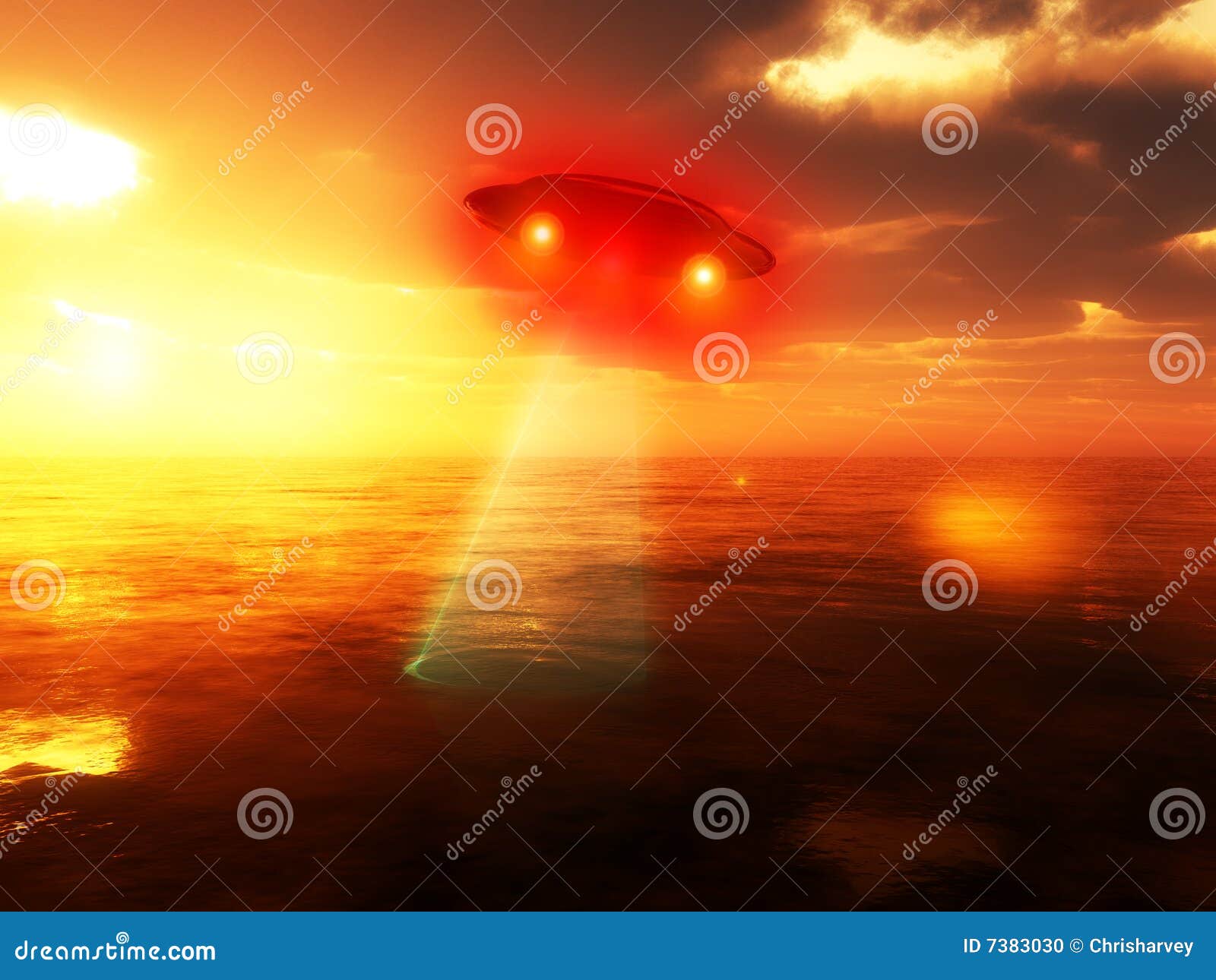 UFO Over Water 2 stock photo. Image of landscape, outside - 7383030