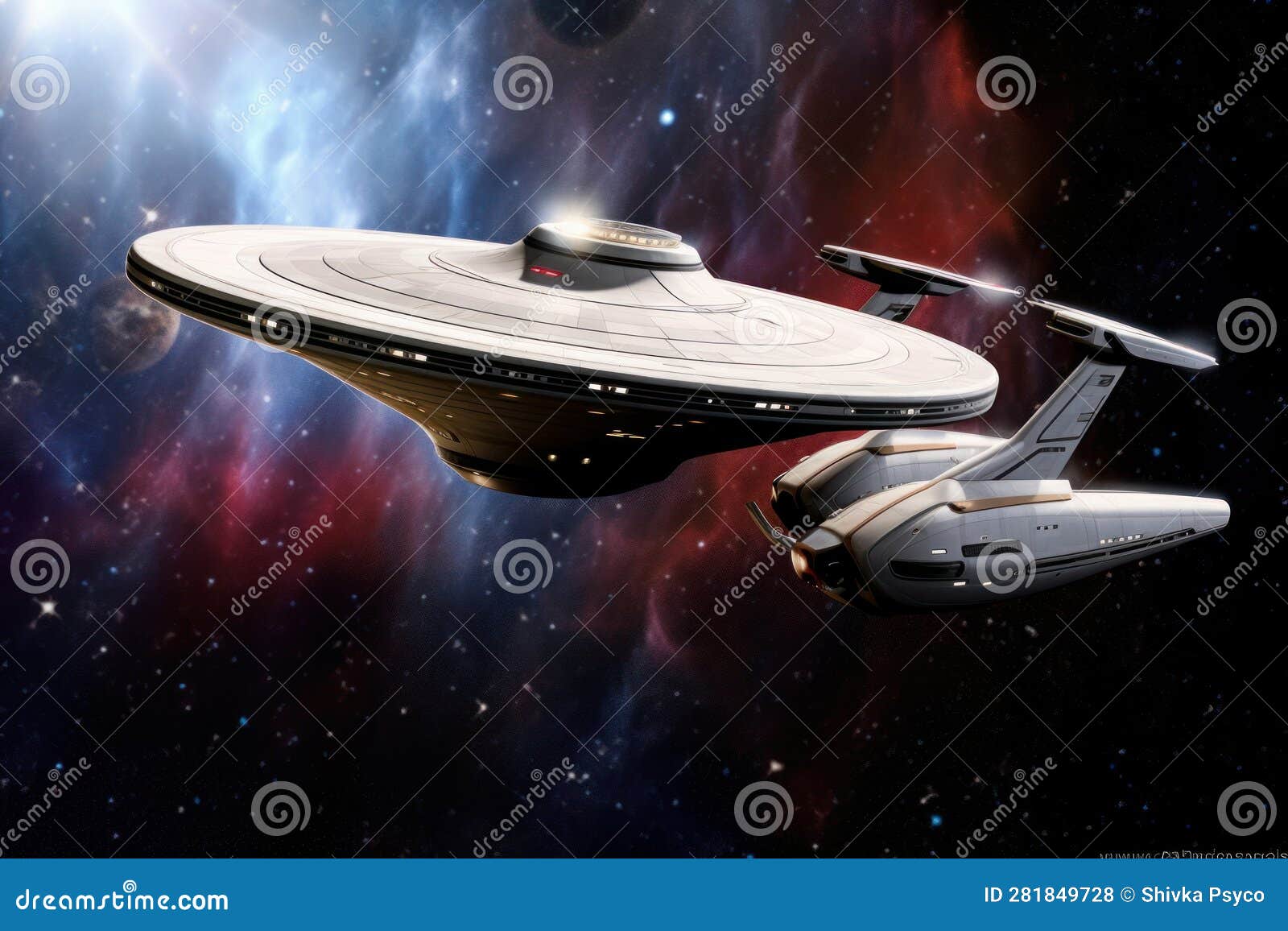 UFO and Space Shuttle in the Space Stock Illustration - Illustration of ...