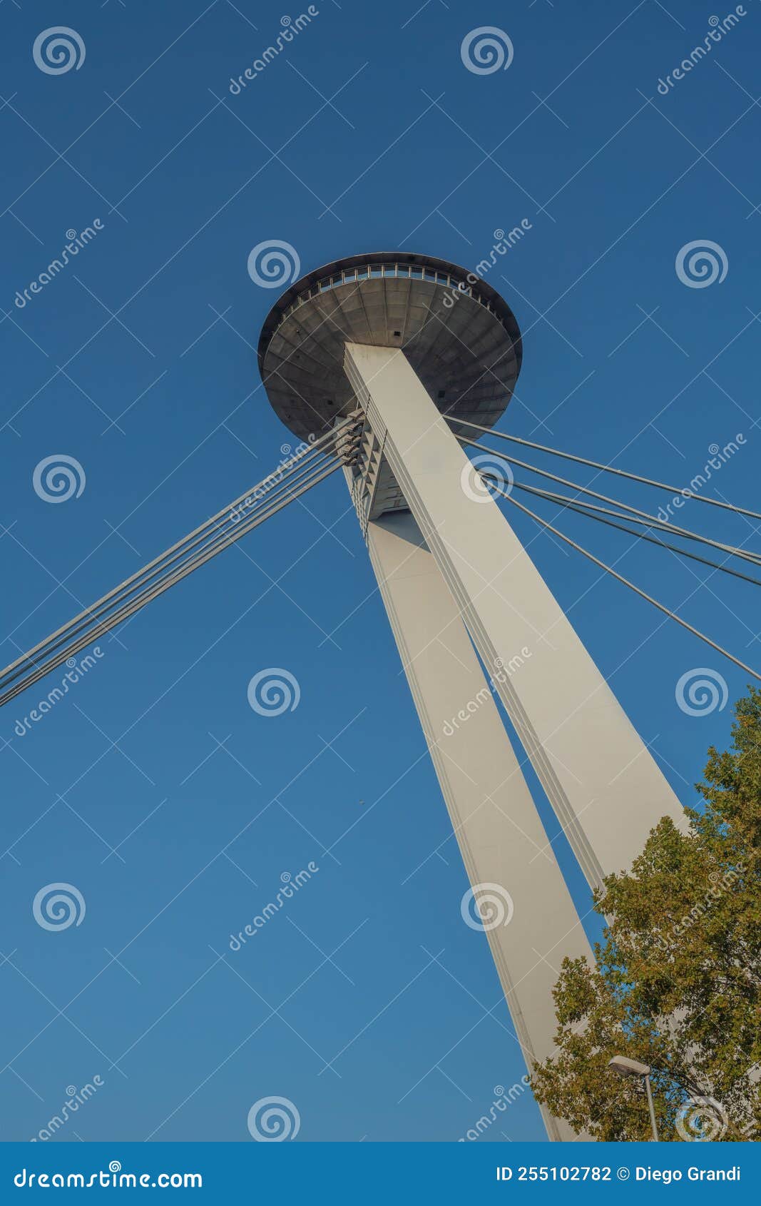 UFO Tower at SNP Bridge - Bratislava, Slovakia Editorial Photography ...