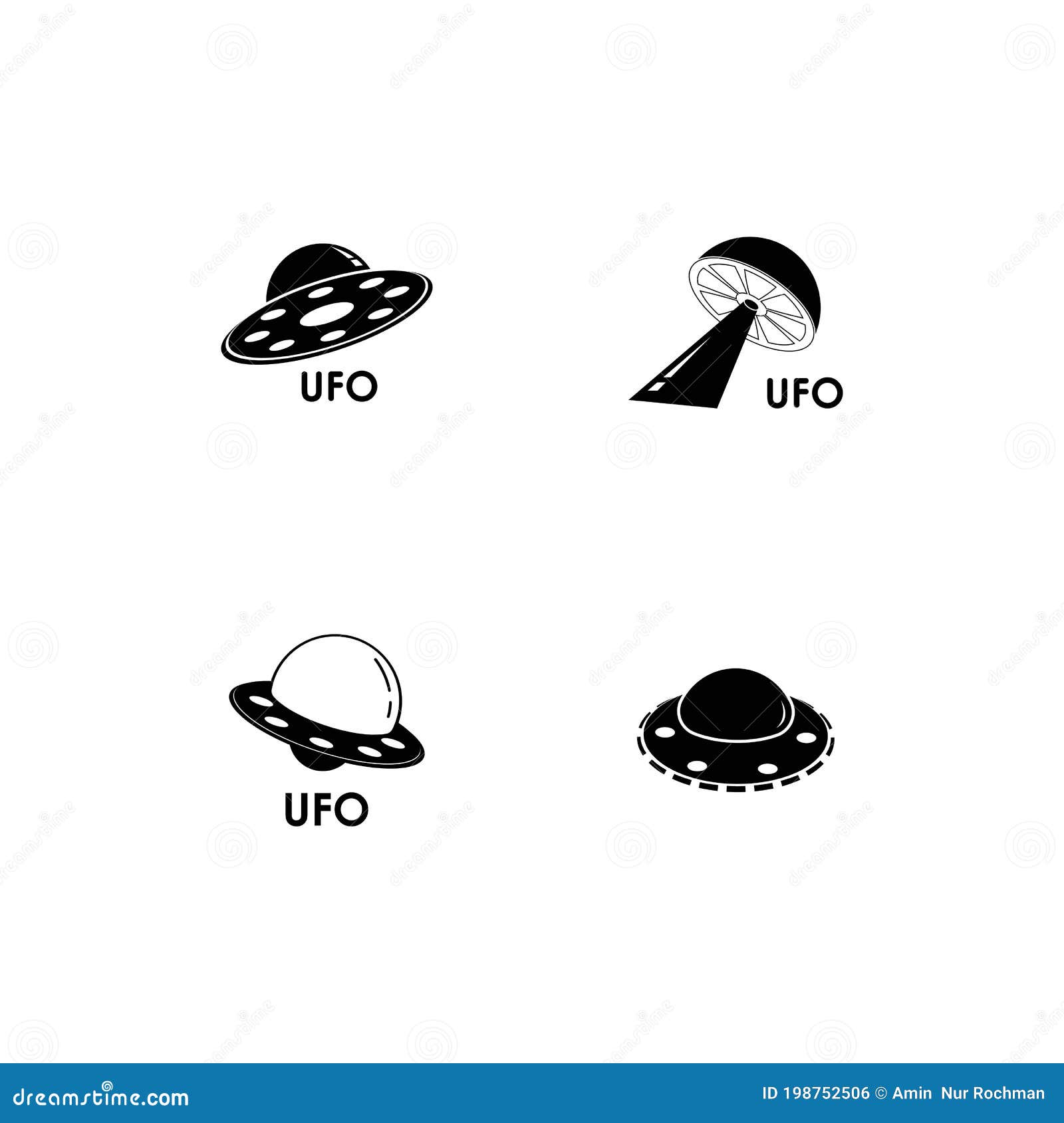UFO vector logo template stock vector. Illustration of black - 198752506
