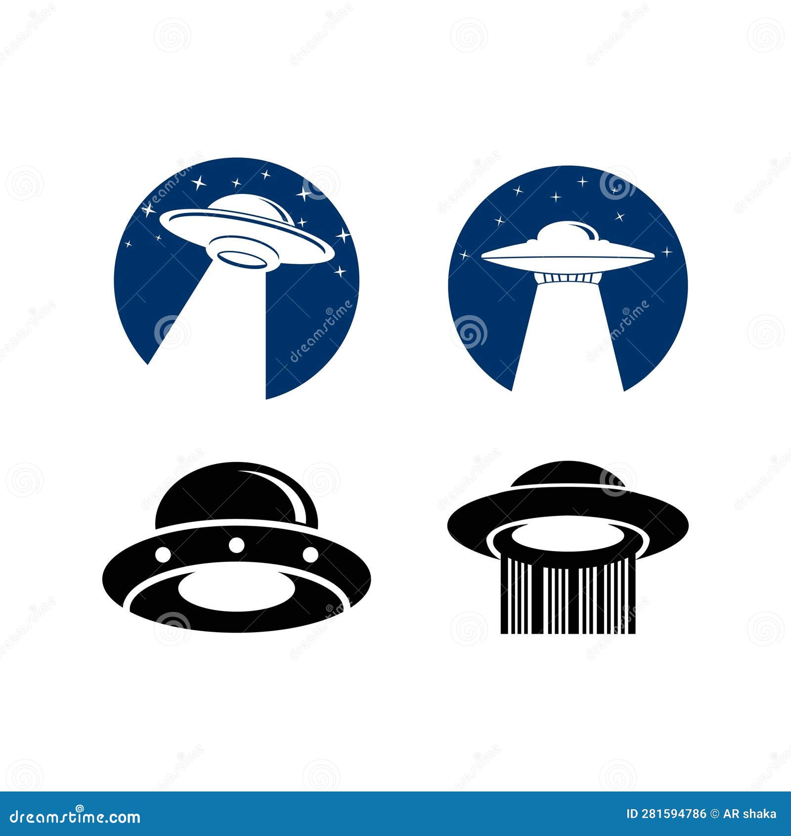 UFO Vector Logo Template Illustration Stock Vector - Illustration of ...