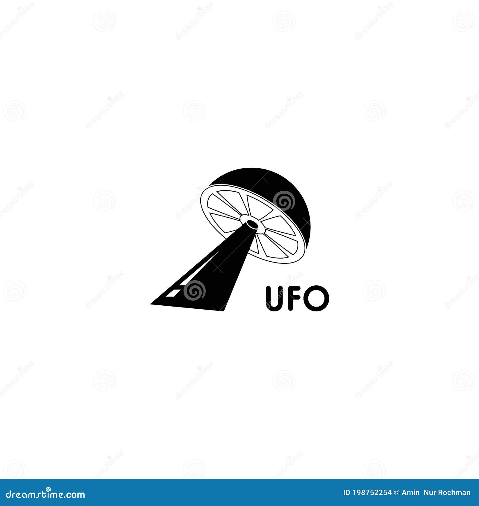 UFO vector logo template stock vector. Illustration of vector - 198752254