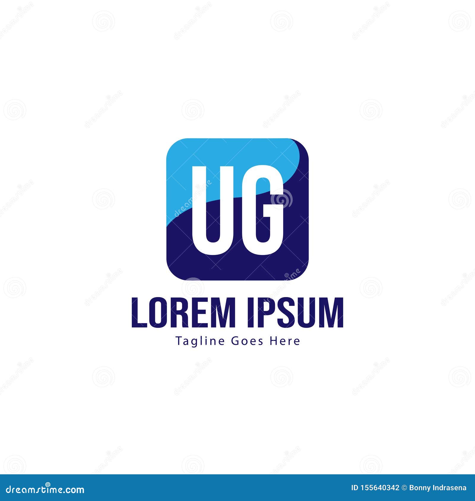 UG Letter Logo Design. Creative Modern UG Letters Icon Illustration ...