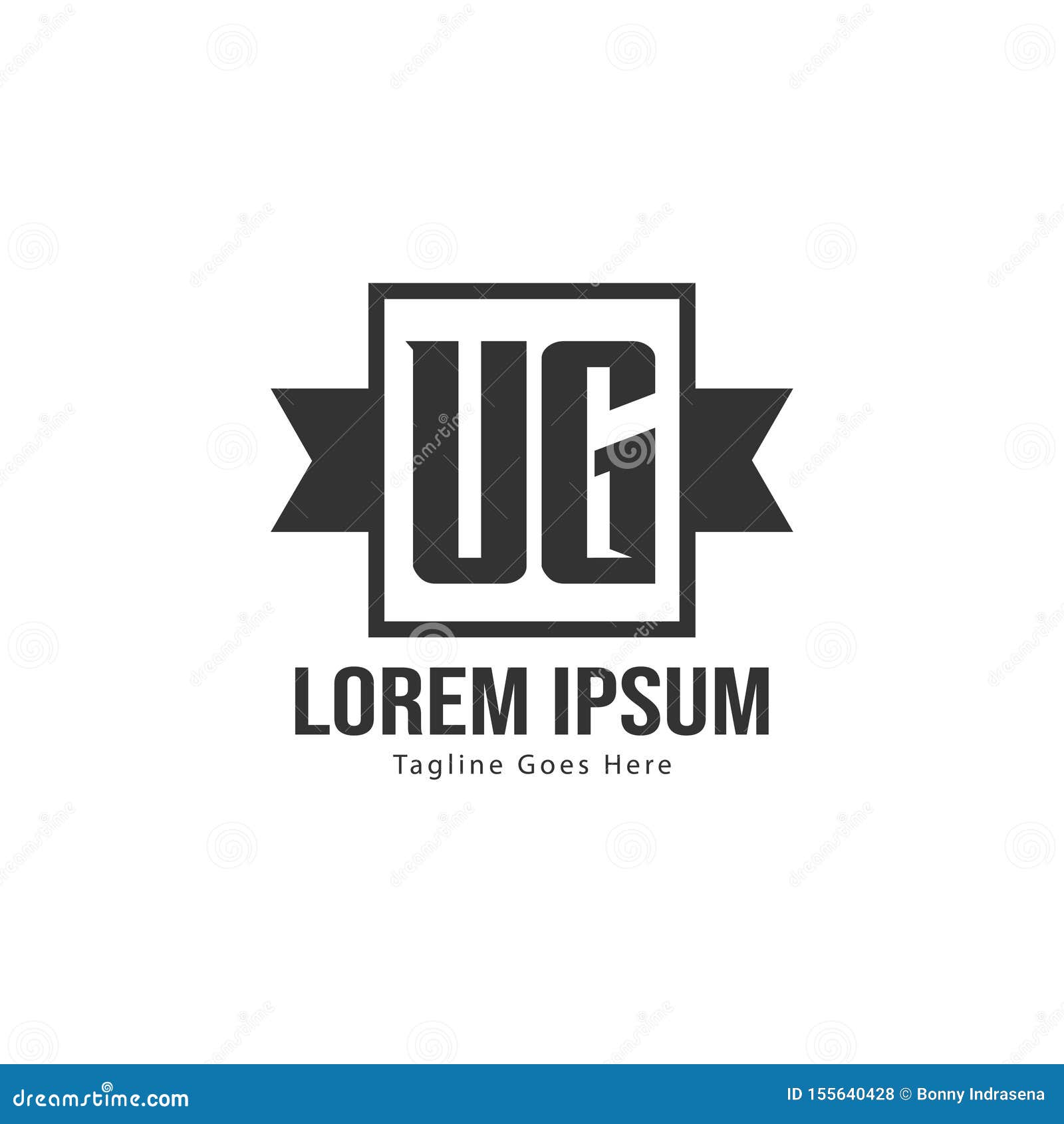 UG Letter Logo Design. Creative Modern UG Letters Icon Illustration ...