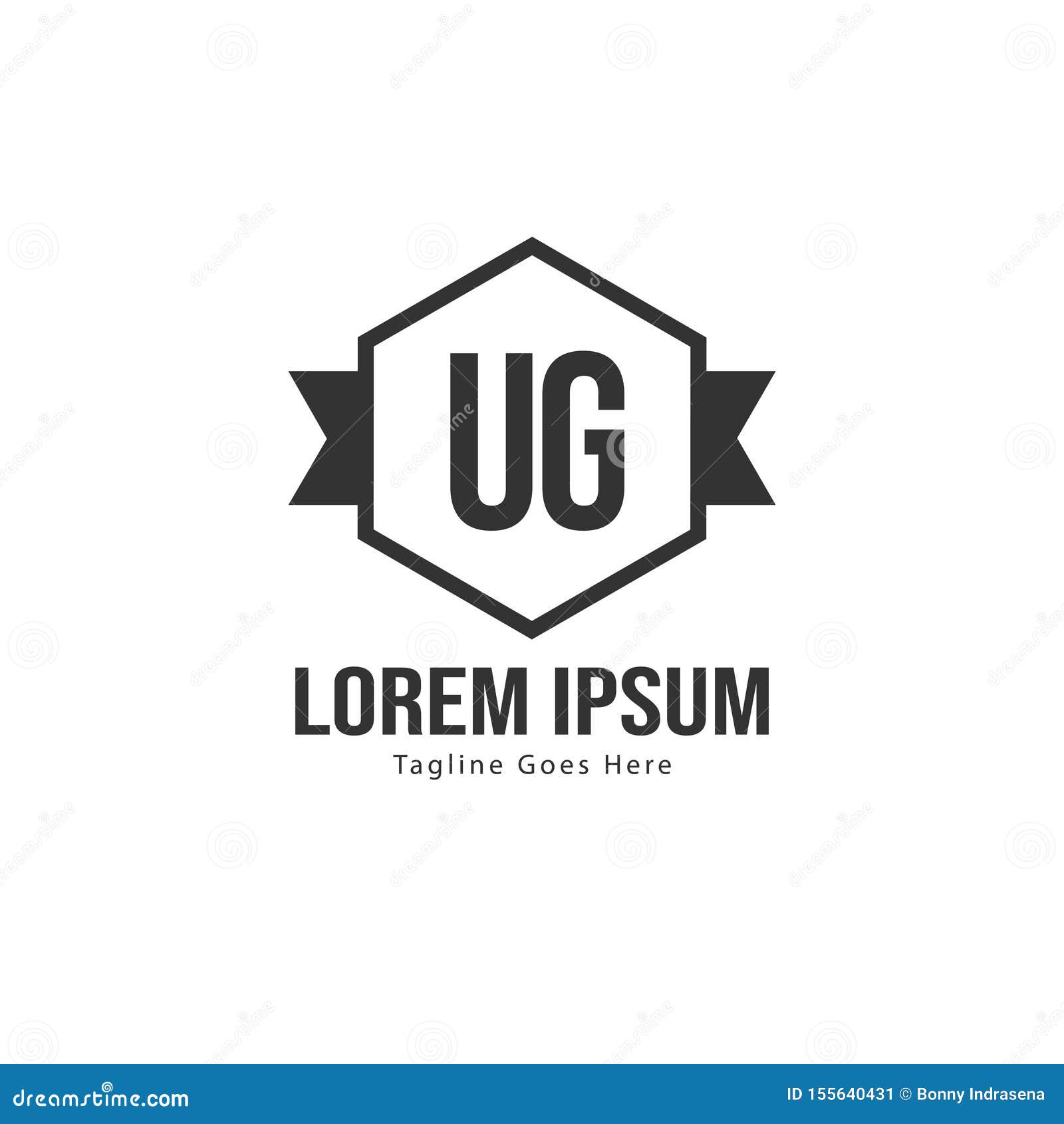 UG Letter Logo Design. Creative Modern UG Letters Icon Illustration ...