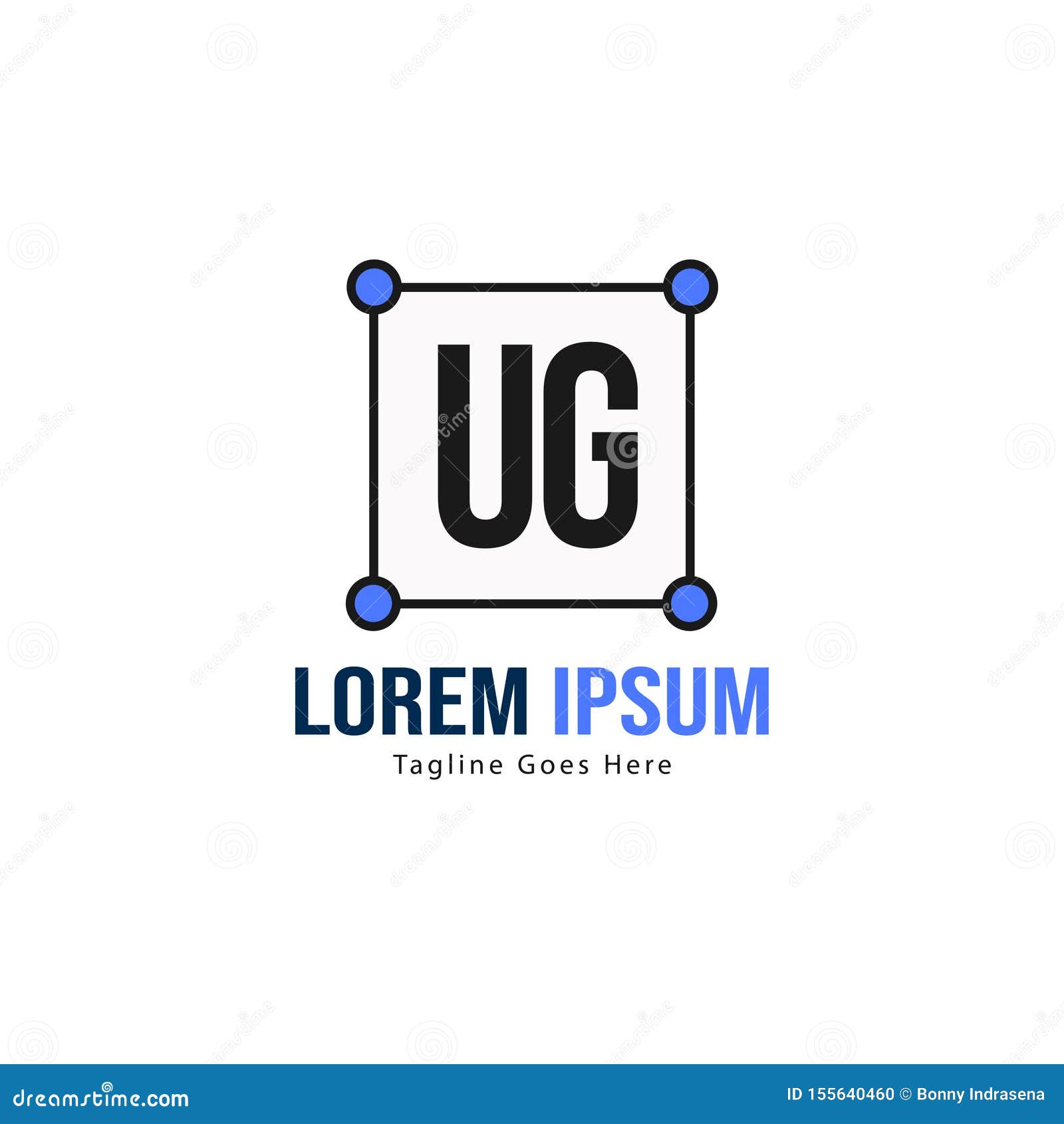 UG Letter Logo Design. Creative Modern UG Letters Icon Illustration ...