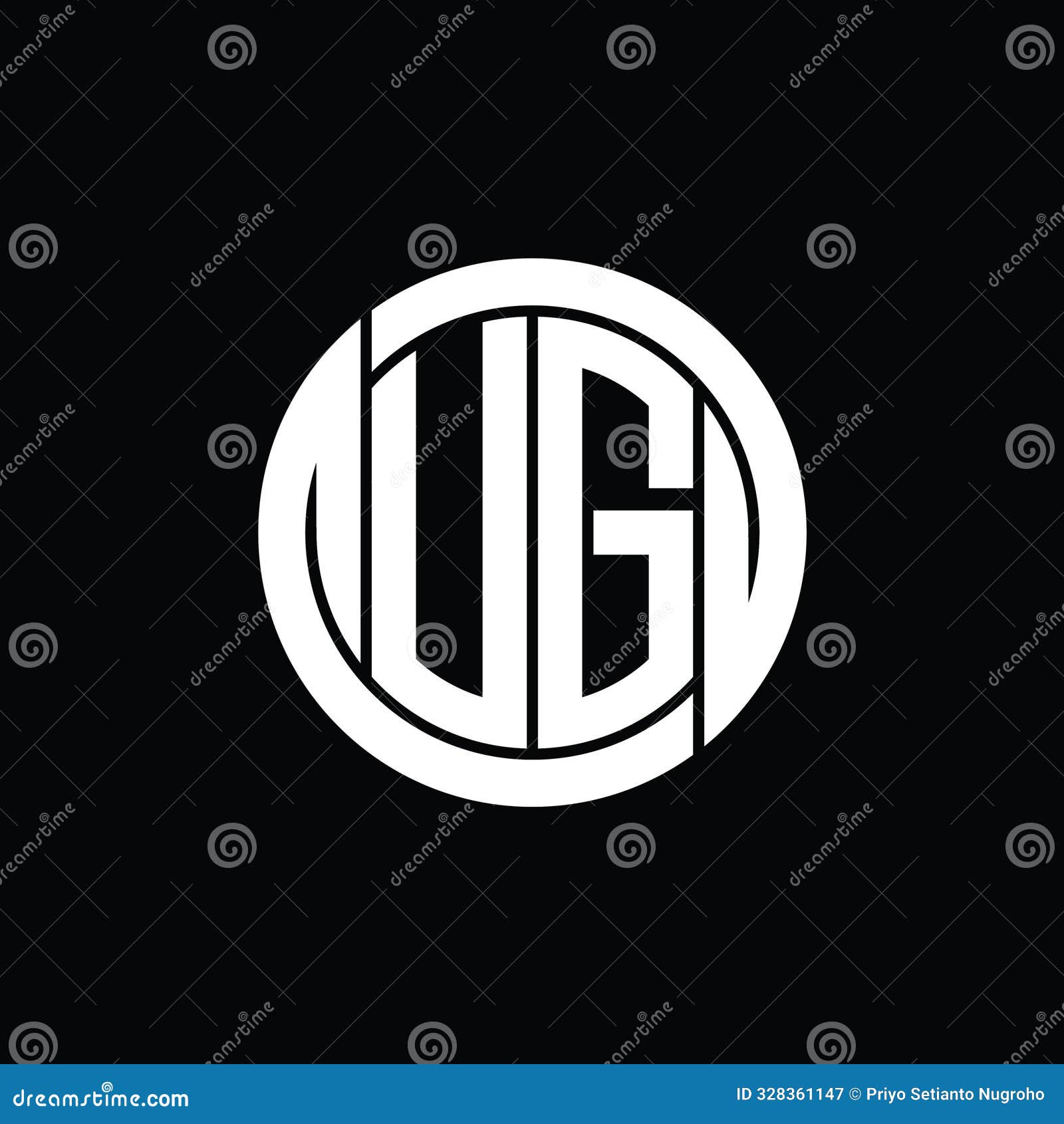 UG Logo Monogram Shield Inside Circle Shape Vector Images Design ...