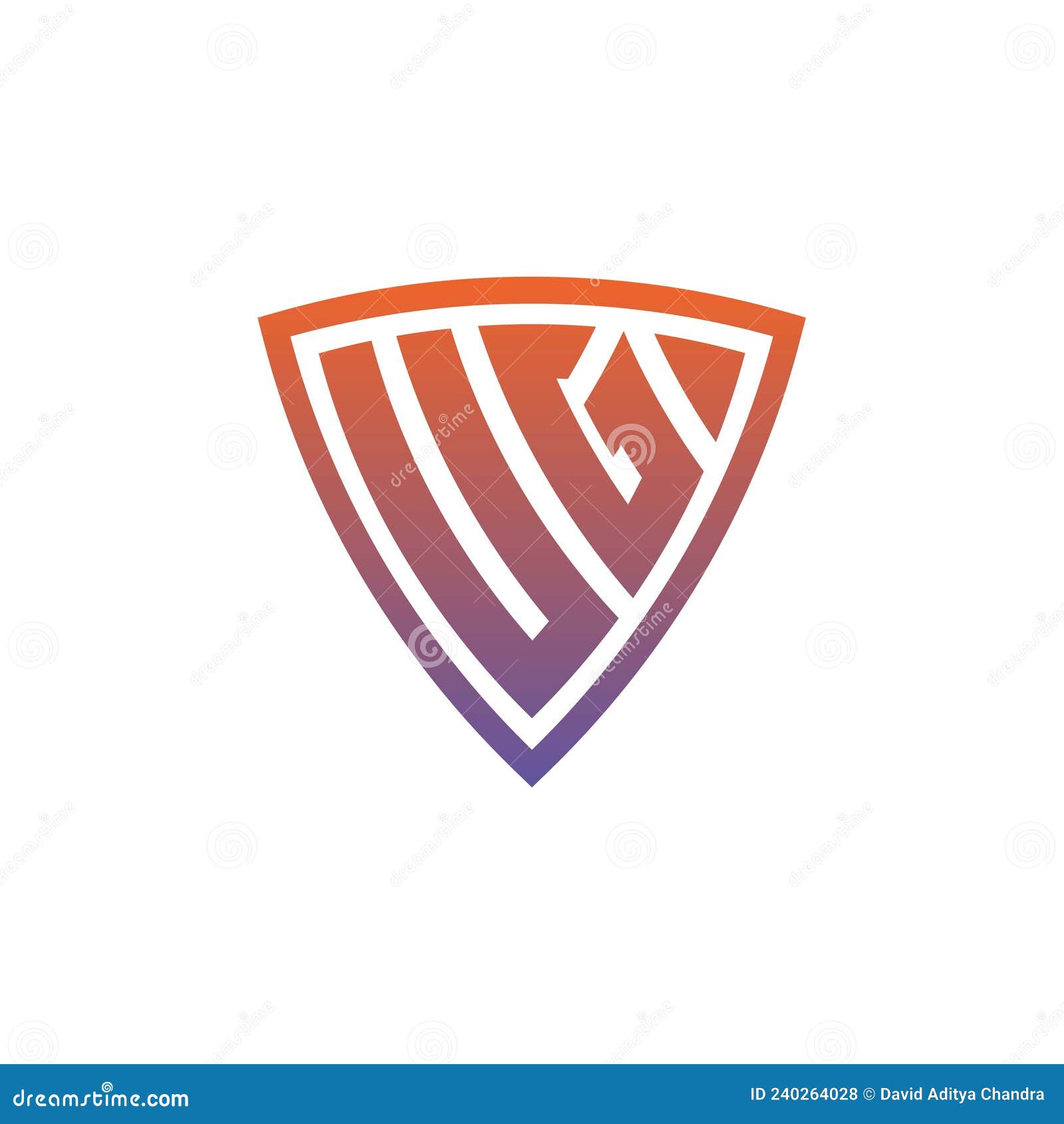 UG Logo Shield Monogram Gradient Style Design Stock Vector ...