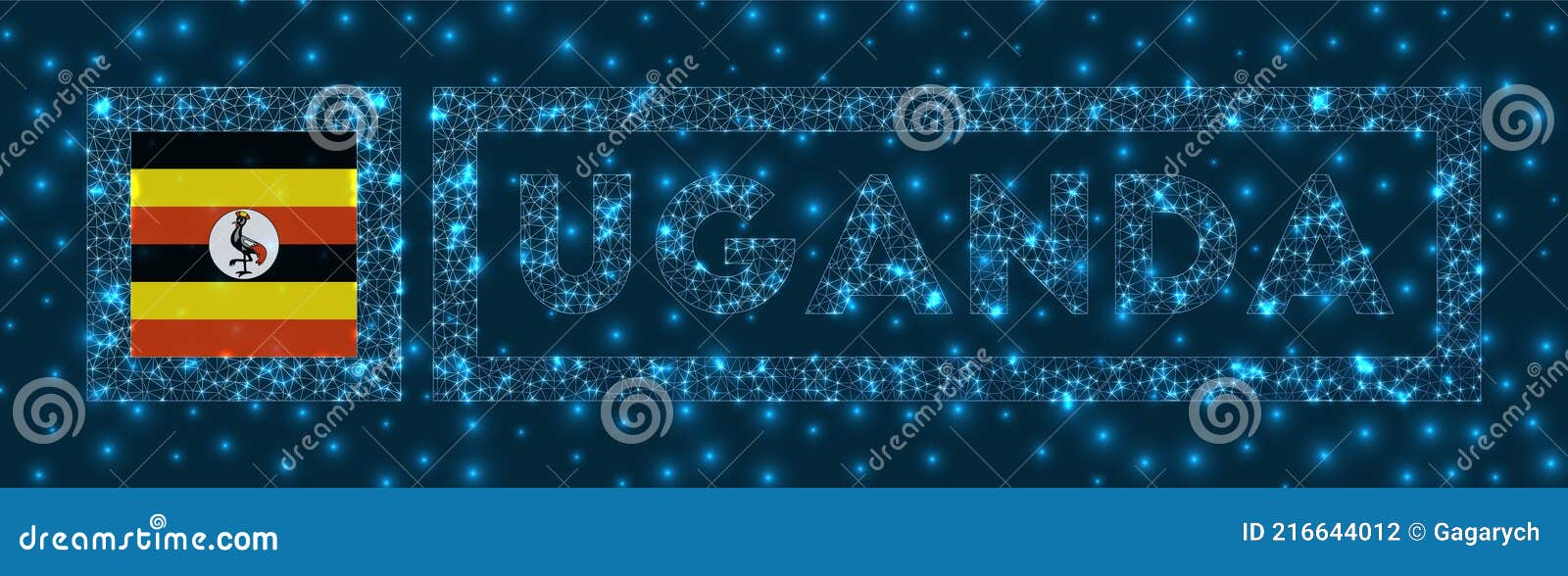 Uganda badge. stock vector. Illustration of government - 216644012