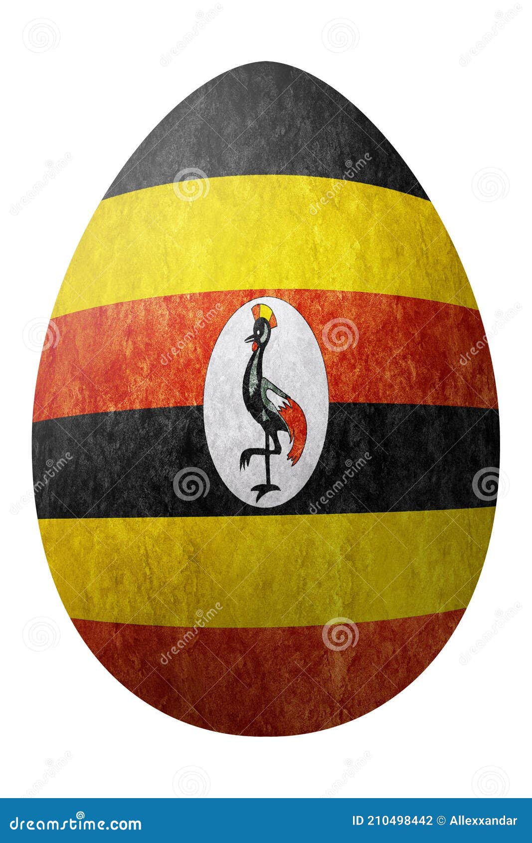 Uganda Easter Egg, National Flag Egg Stock Illustration - Illustration ...