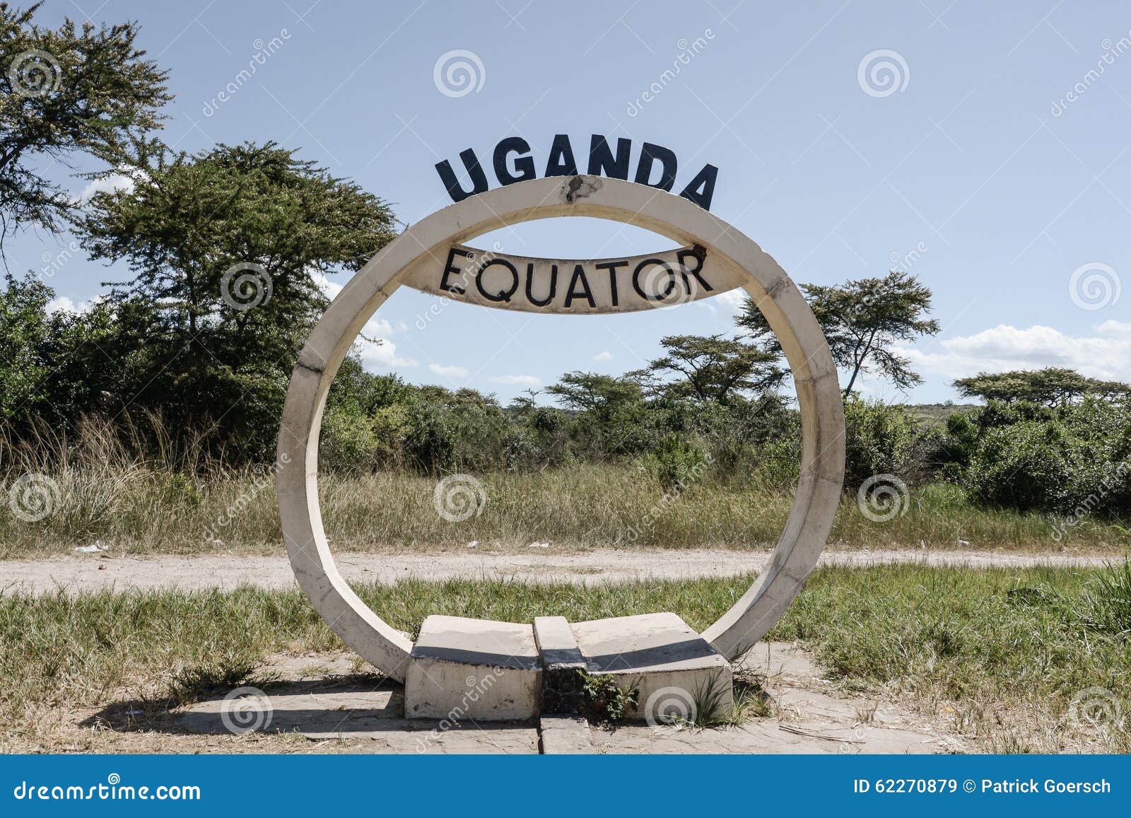 Uganda Equator sign stock image. Image of continents - 62270879