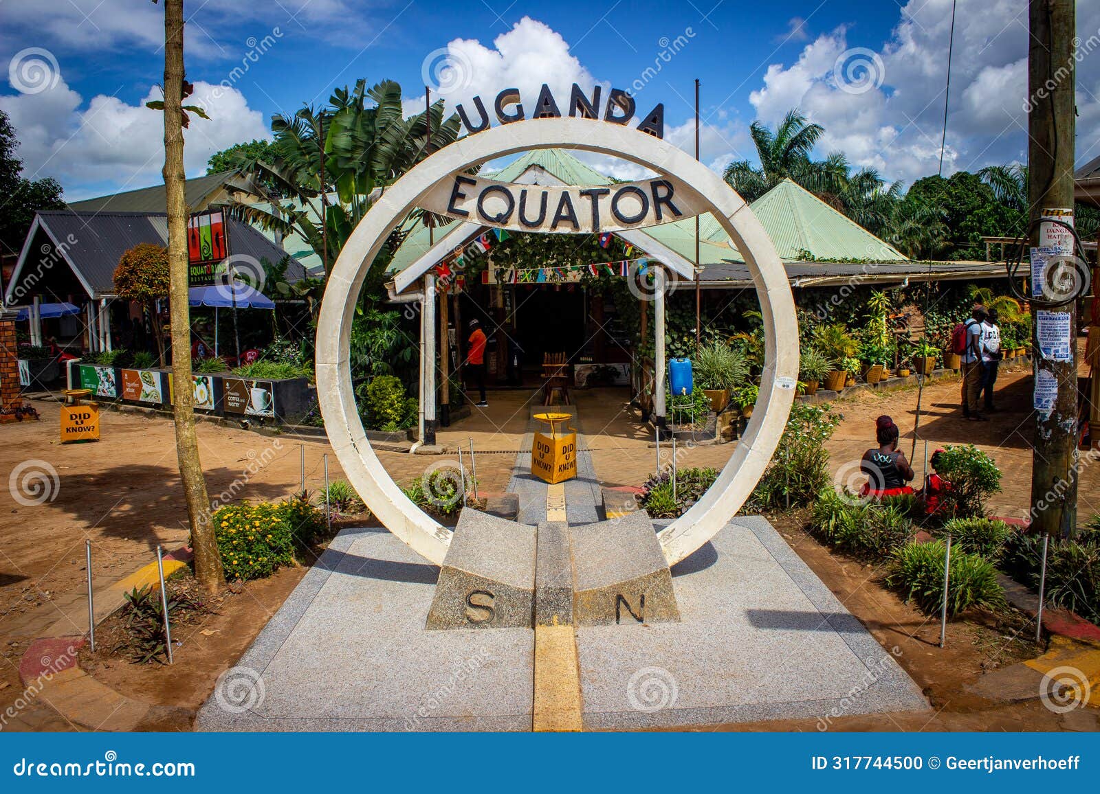 Uganda Equator Statue To Indicate Th Equator Line Close Up Editorial ...