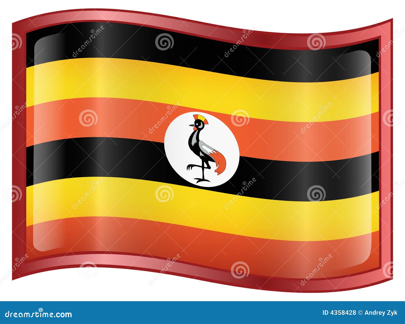 Uganda Flag On Globe Map Stock Image | CartoonDealer.com #230940073
