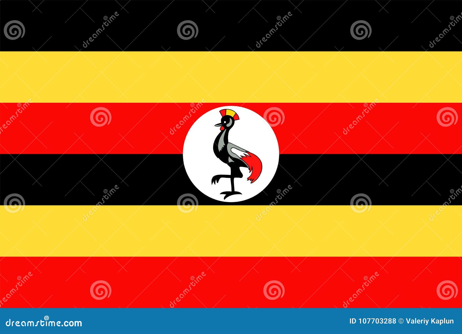 Uganda Flag Vector Flat Icon Stock Illustration - Illustration of ...