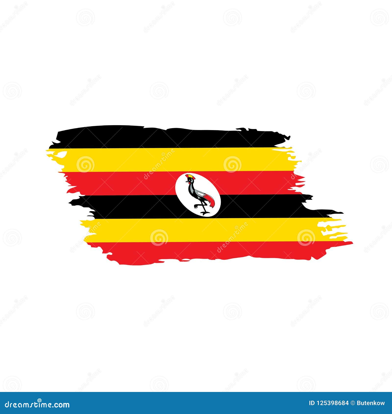 Uganda Flag, Vector Illustration Stock Vector - Illustration of ...