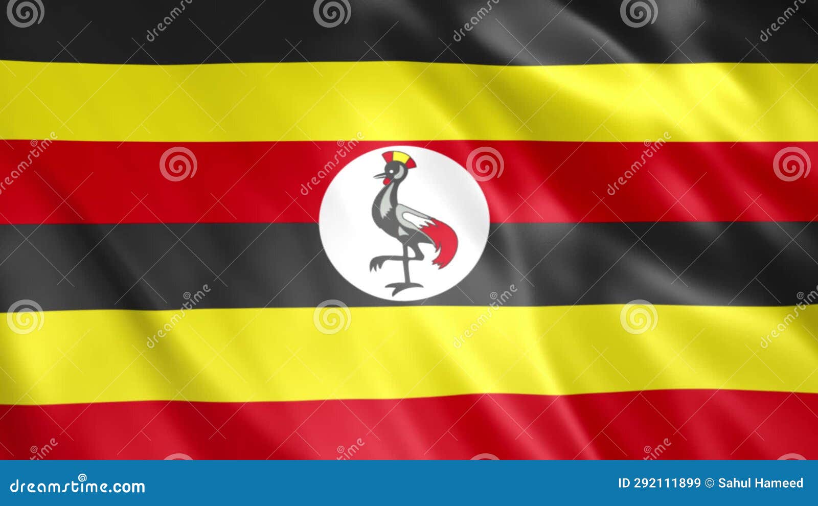 Uganda Flag Video Animation with Seamless Loop Stock Video - Video of ...