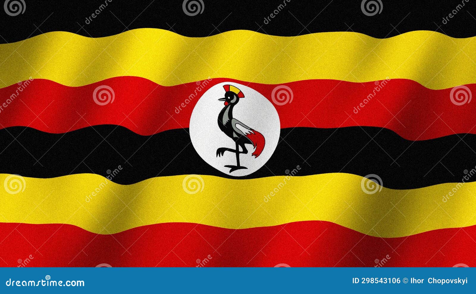 Uganda Flag Waving in the Wind. Flag of Uganda Images Stock Photo ...