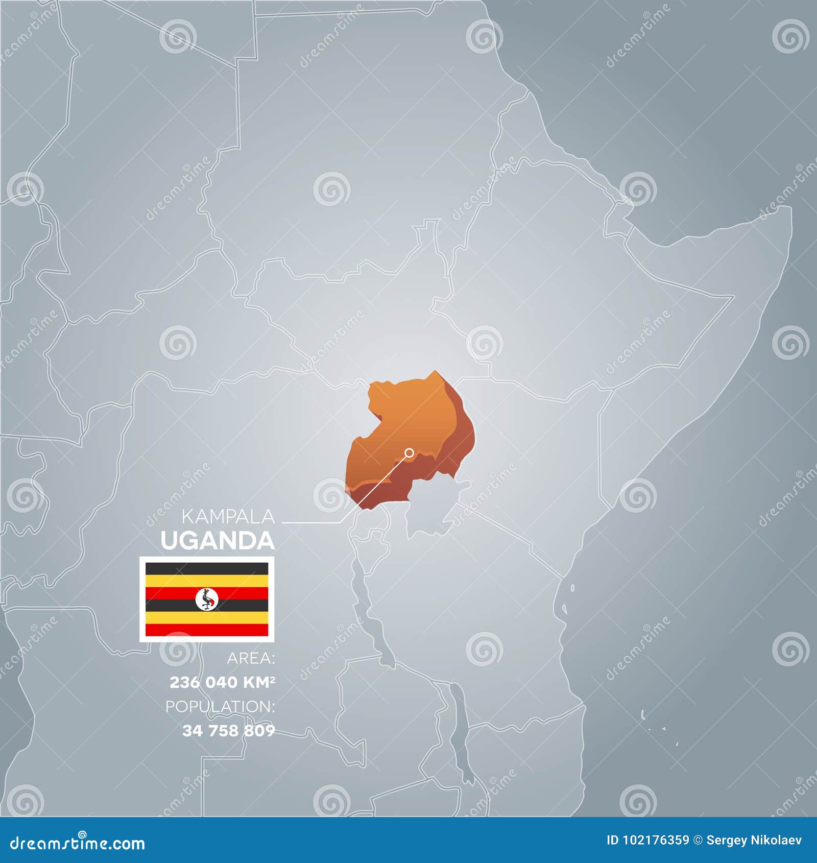 Uganda Population Map. Large Group Of People In A Shape Of Ugandan Map ...