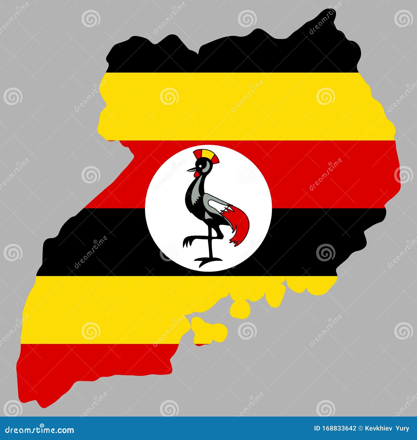 Uganda Map Flag Vector Illustrazioni Eps 10 Illustrazione Vettoriale ...