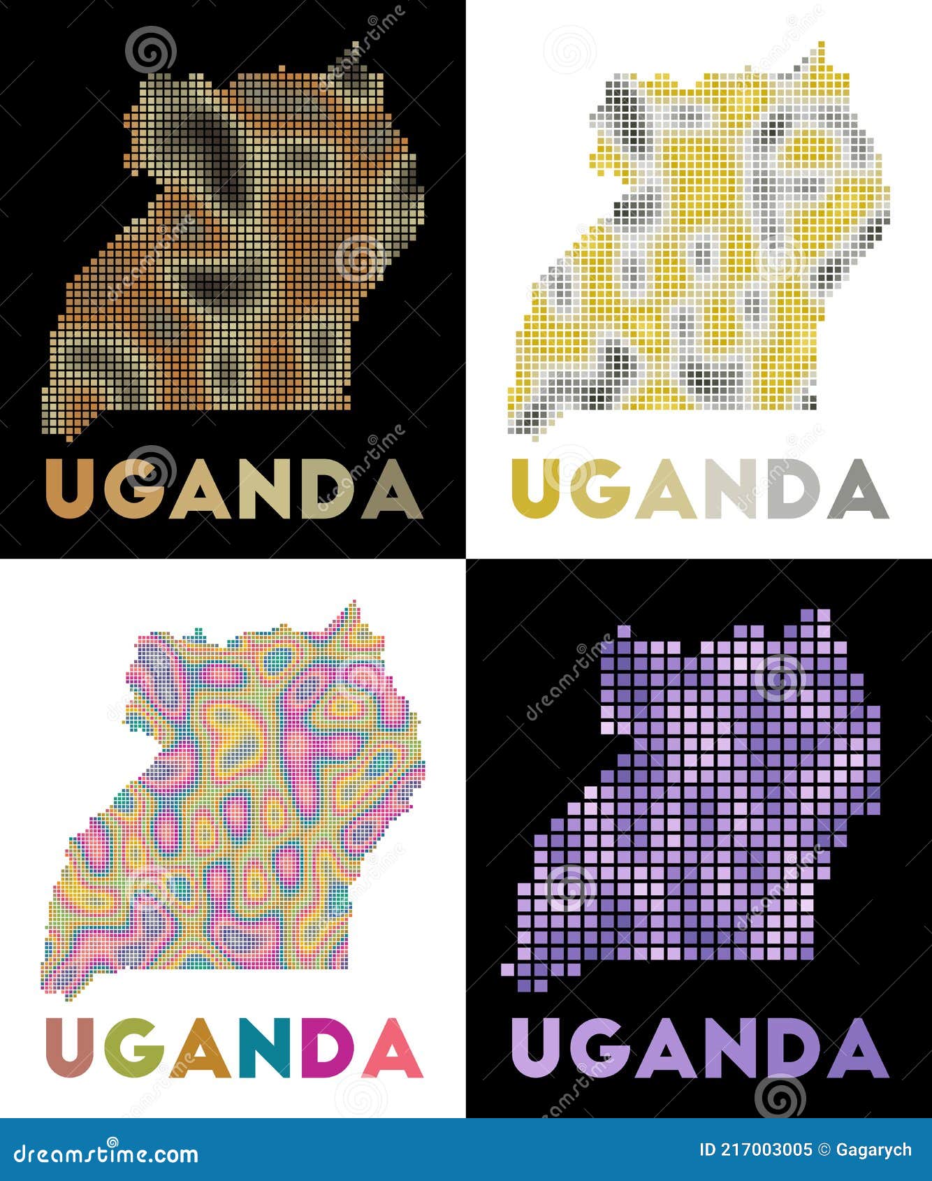 Uganda map. stock vector. Illustration of kampala, eastern - 217003005