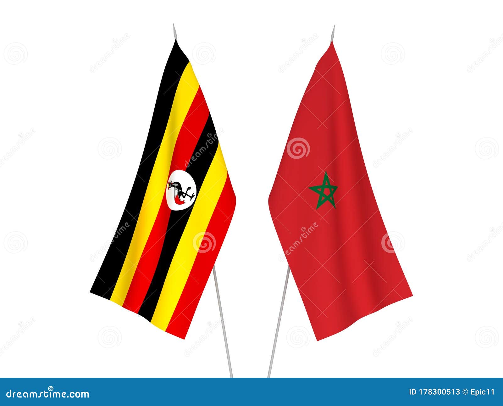 Uganda and Morocco flags stock illustration. Illustration of patriotism ...