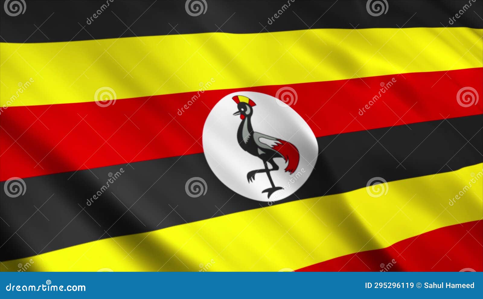 Uganda National Flag Animation with Seamless Loop Stock Video - Video ...