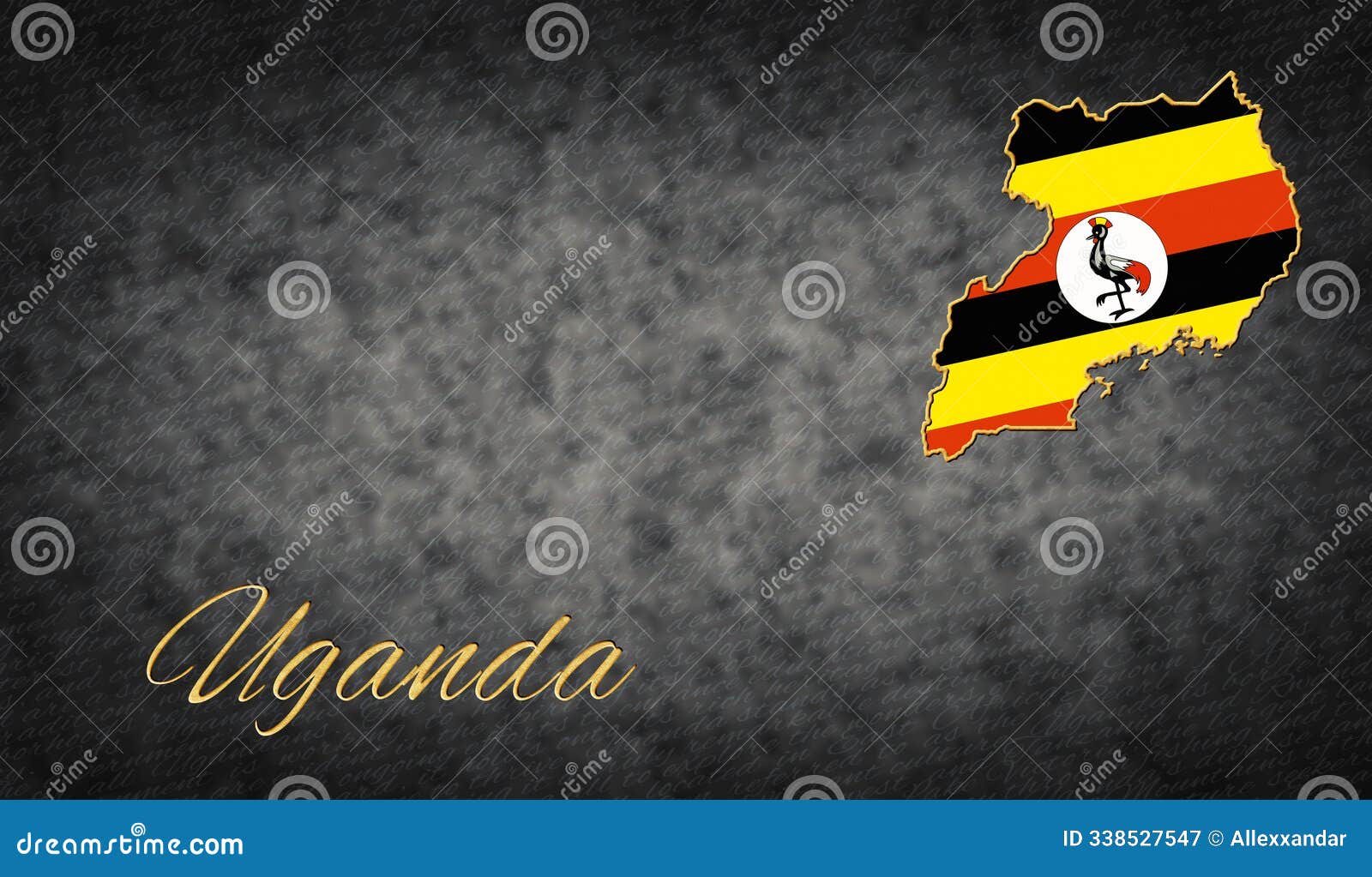 Uganda Symbols, Map of Uganda Stock Image - Image of african, mountains ...