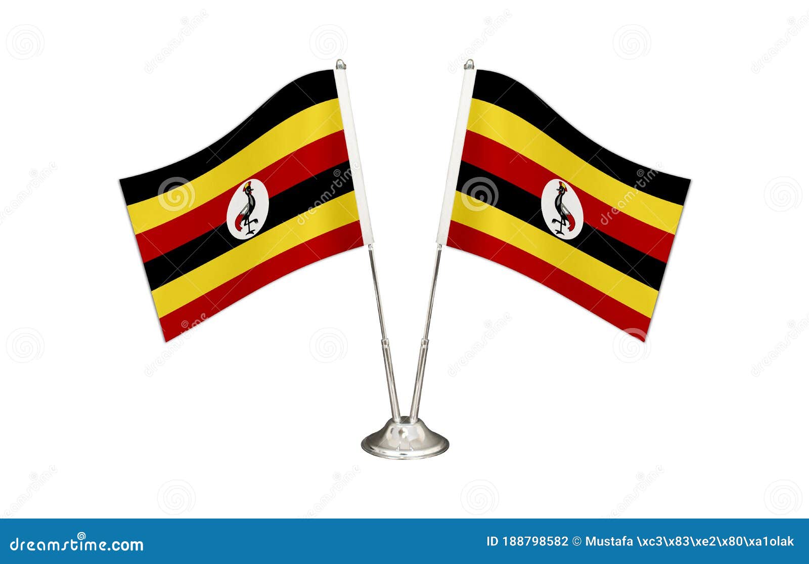 Uganda table flag stock photo. Image of friendship, flag - 188798582