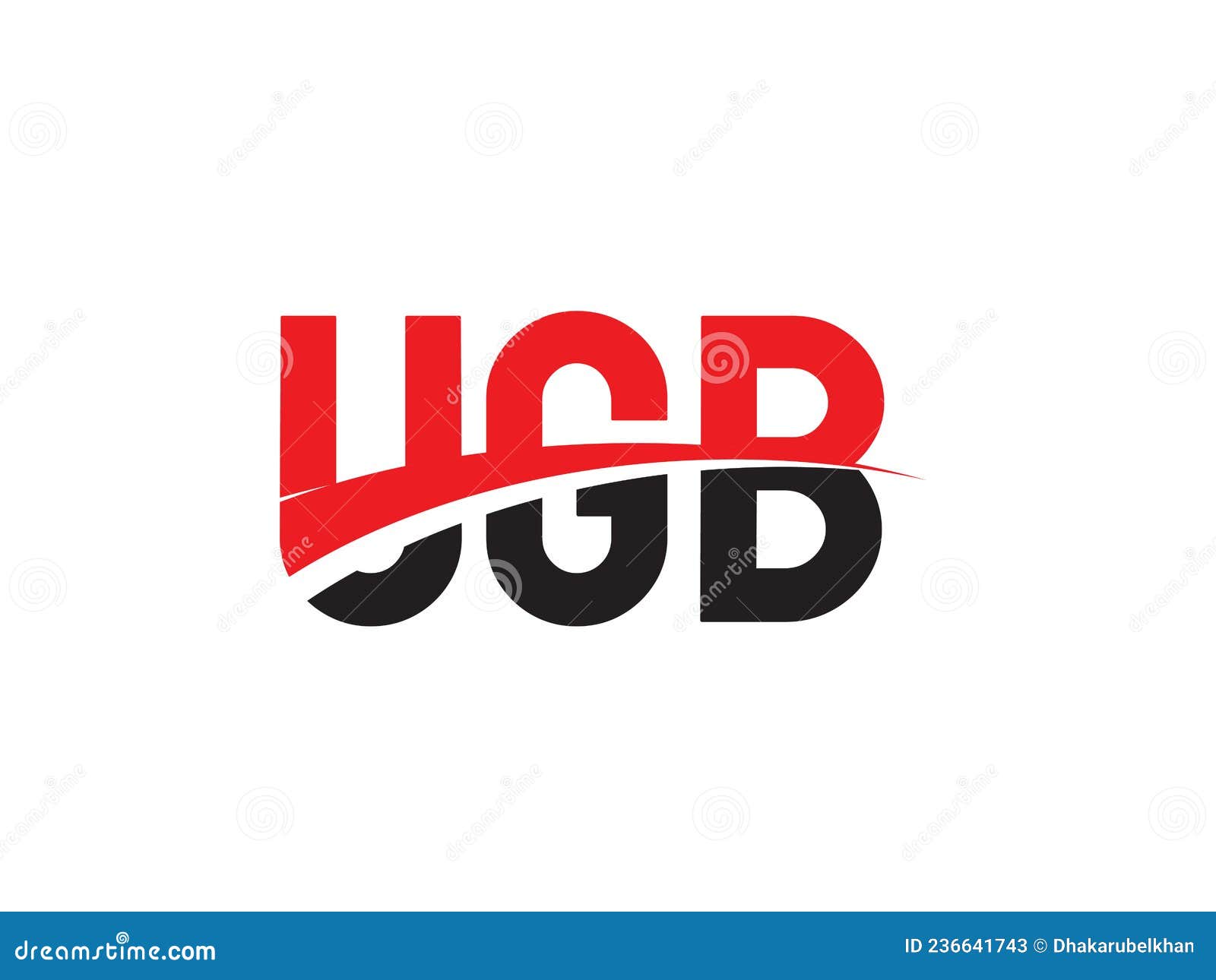 UGB Letter Initial Logo Design Vector Illustration Stock Image - Image ...
