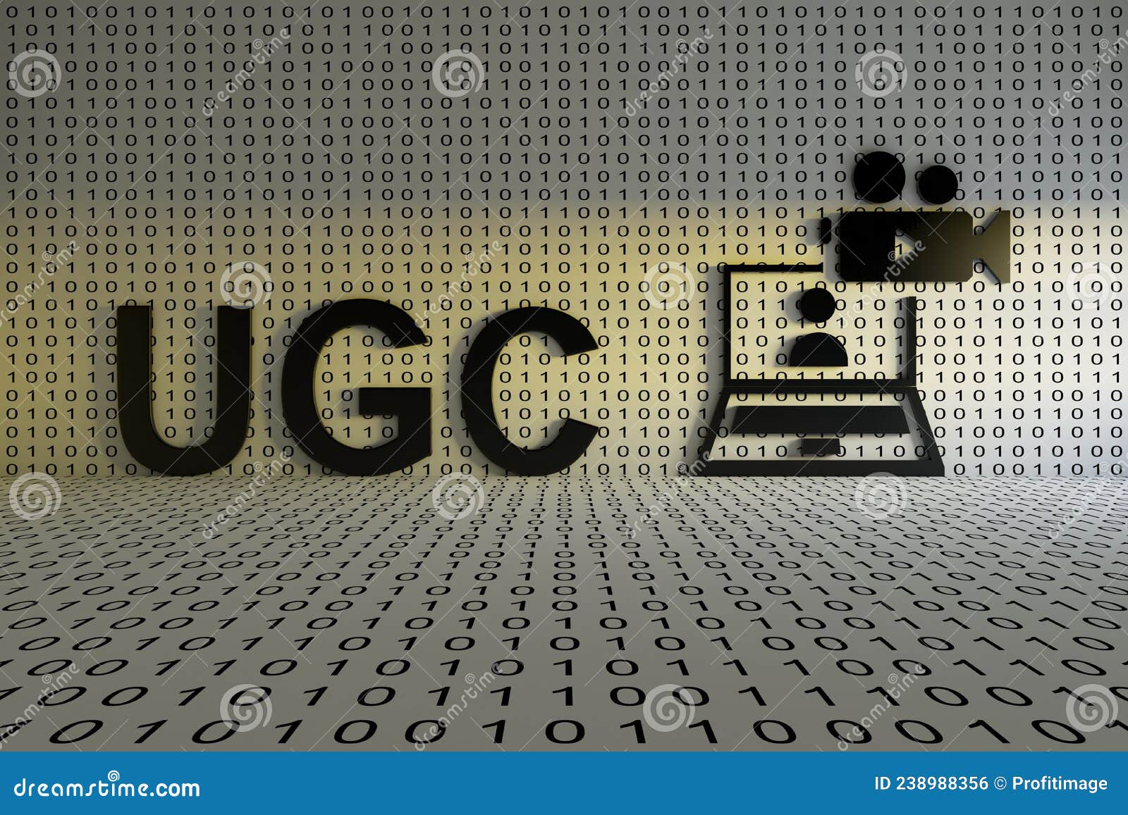 UGC Concept Text Sunlight 3D Stock Illustration - Illustration of ...