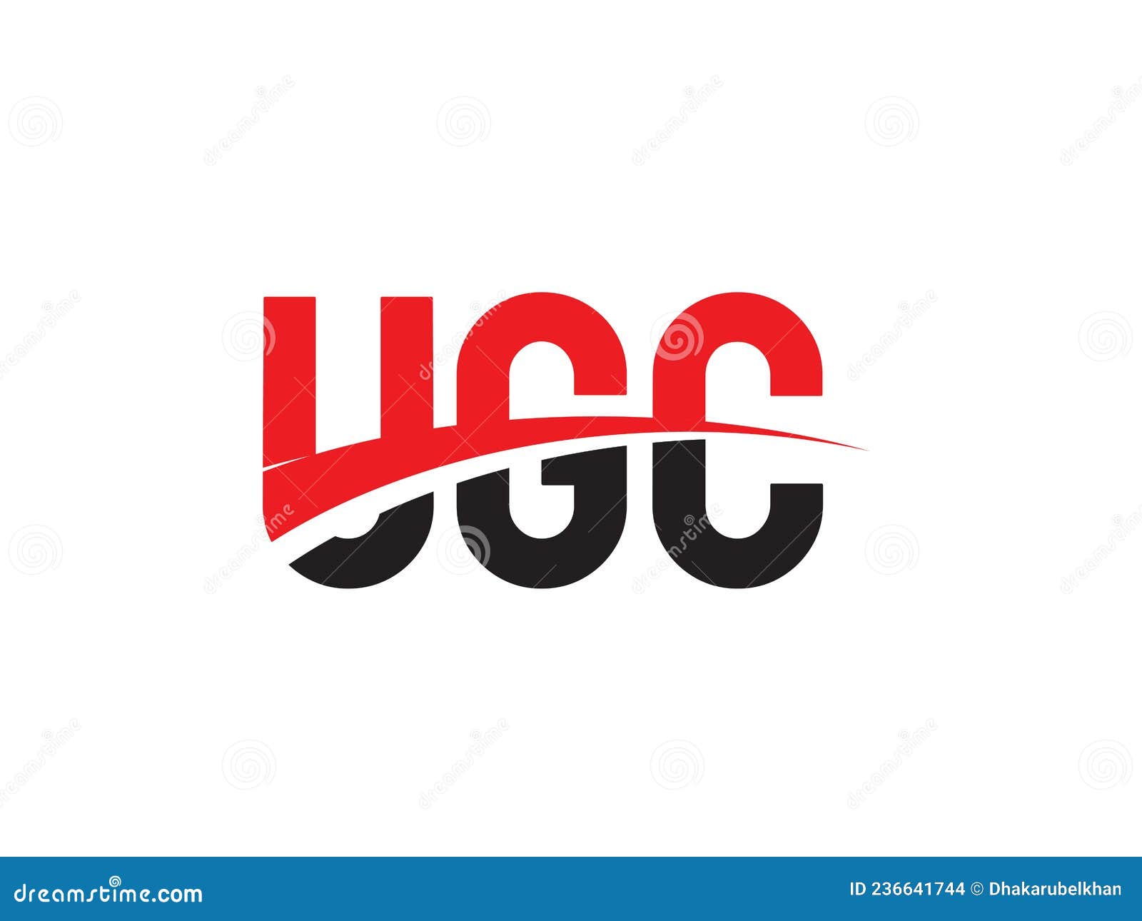 UGC Letter Initial Logo Design Vector Illustration Stock Photo - Image ...