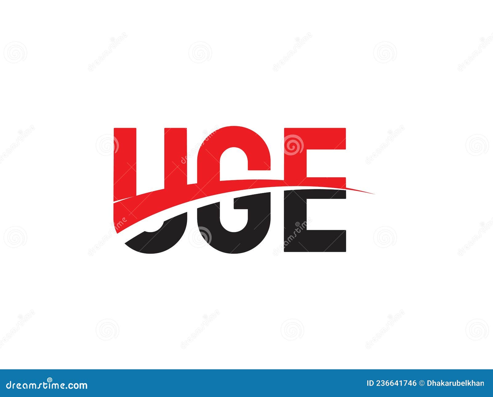UGE Letter Initial Logo Design Vector Illustration Stock Photo - Image ...