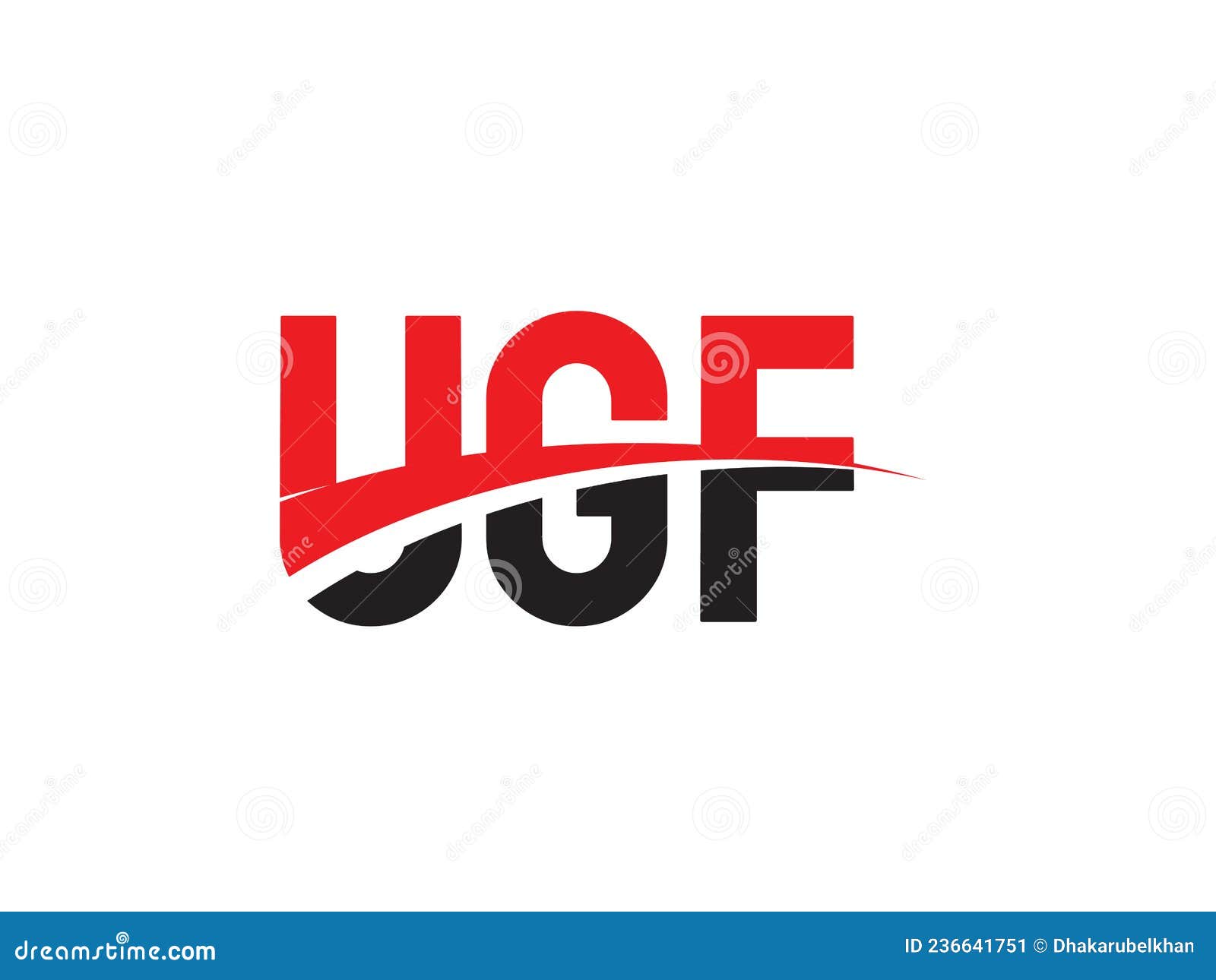 UGF Letter Initial Logo Design Vector Illustration Stock Image - Image ...