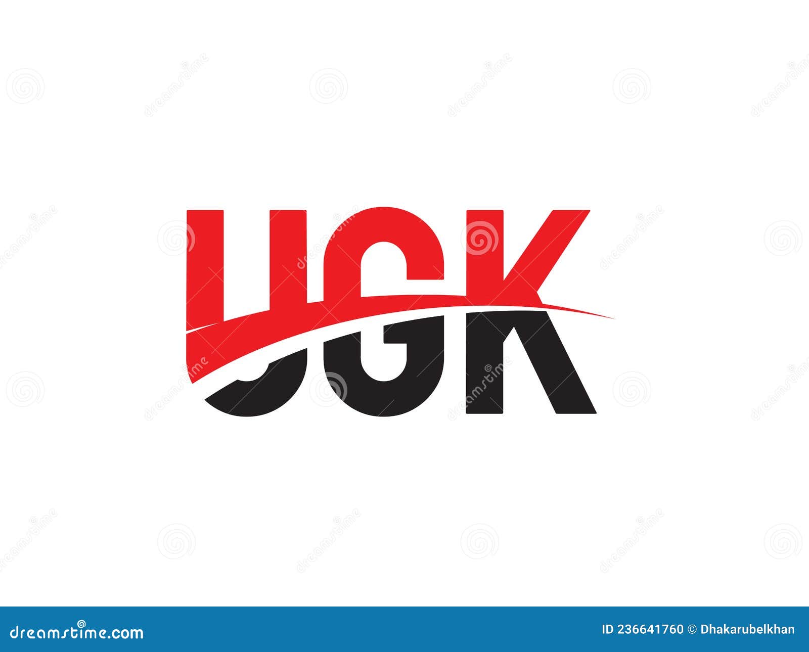 UGK Letter Initial Logo Design Vector Illustration Stock Photo - Image ...
