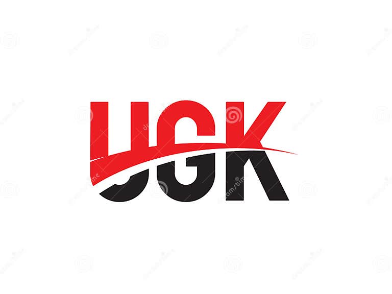 UGK Letter Initial Logo Design Vector Illustration Stock Photo - Image ...