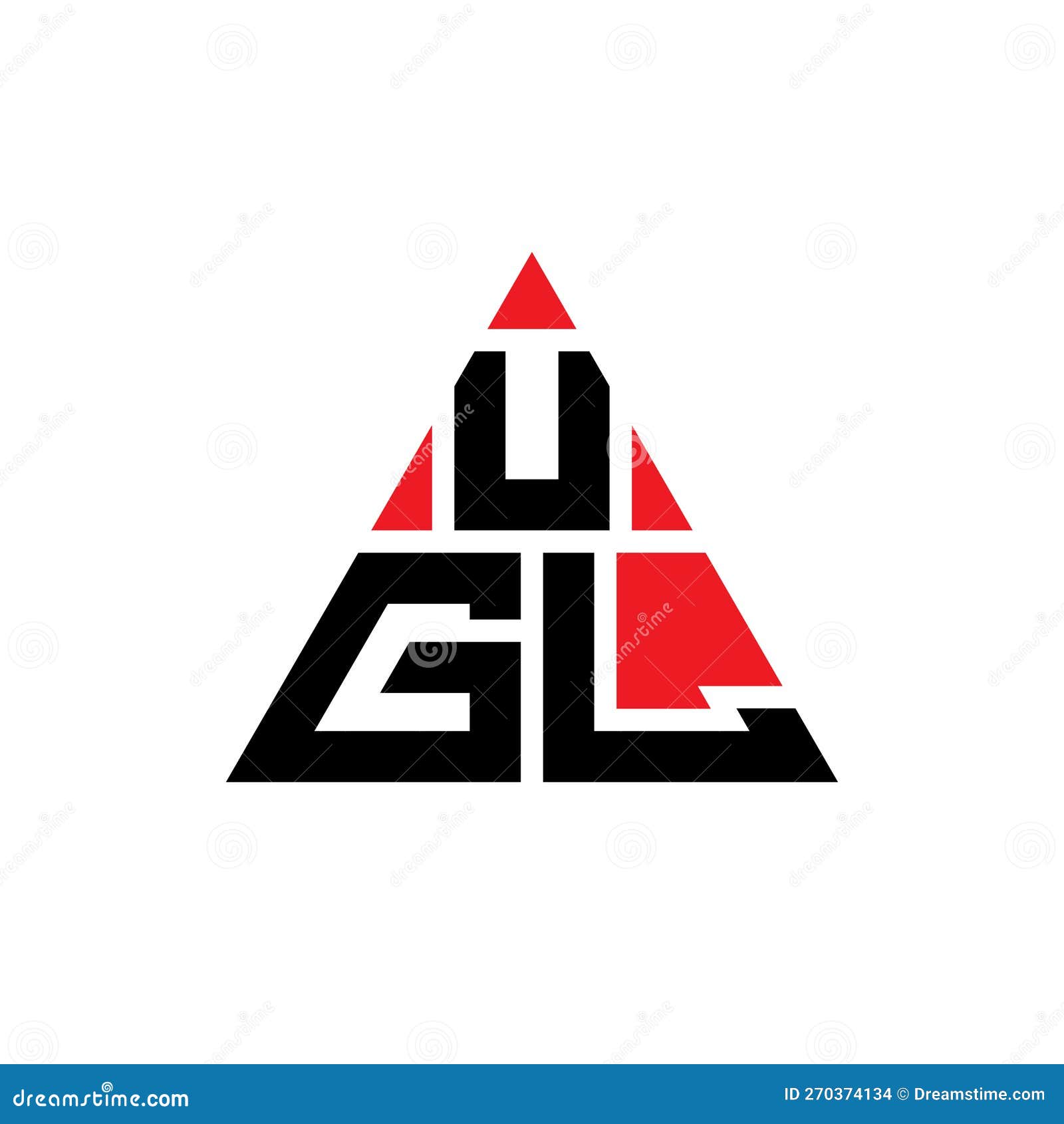 UGL Triangle Letter Logo Design with Triangle Shape. UGL Triangle Logo ...