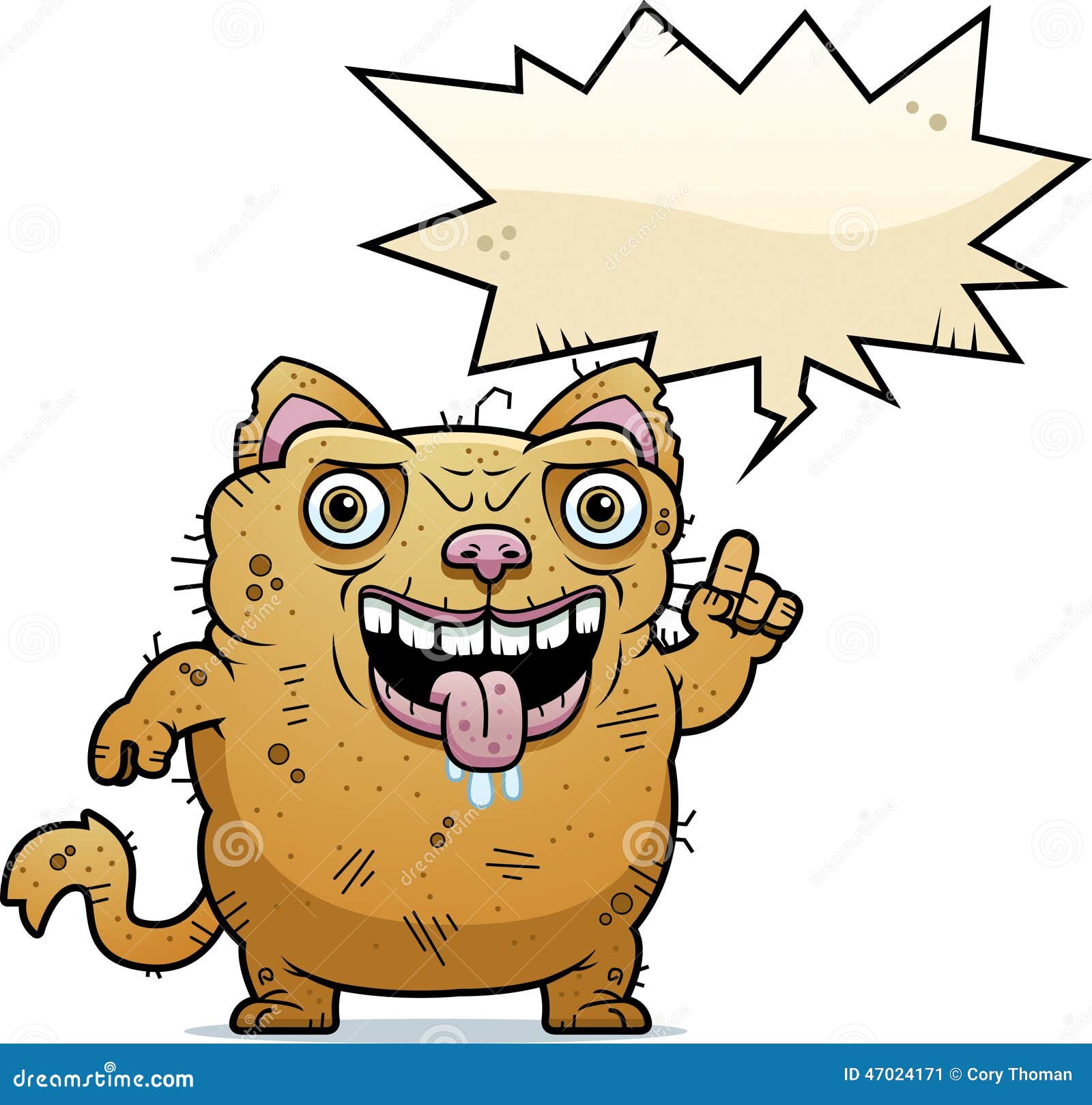 Ugly Cat Talking stock vector. Illustration of smelly - 47024171