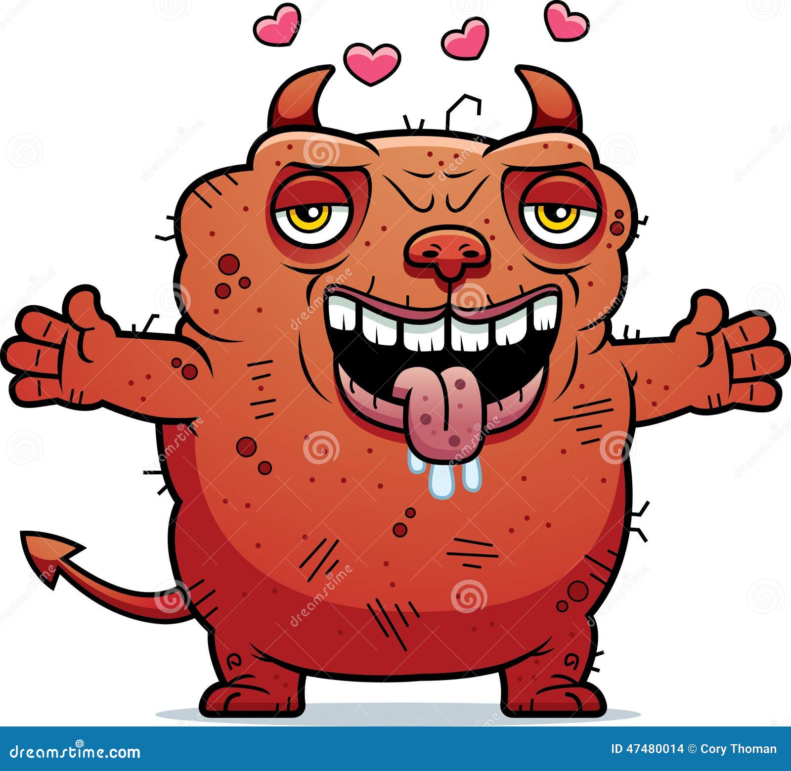 Ugly Devil Hug stock vector. Illustration of devil, gross - 47480014