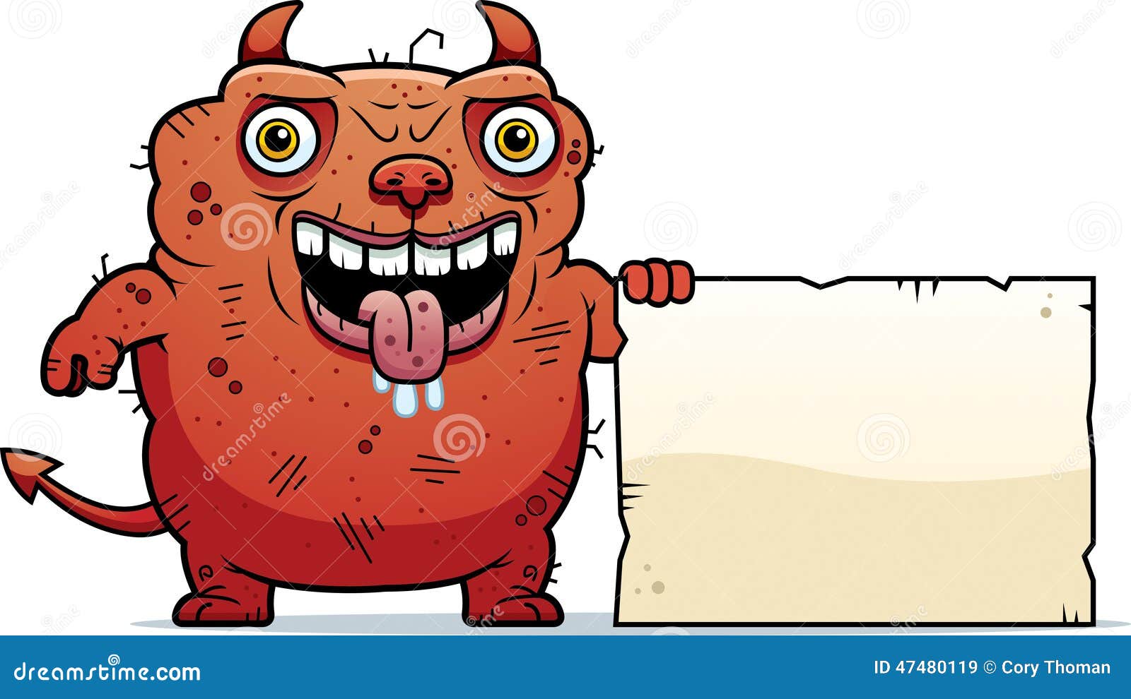 Ugly Devil Sign stock vector. Illustration of clipart - 47480119