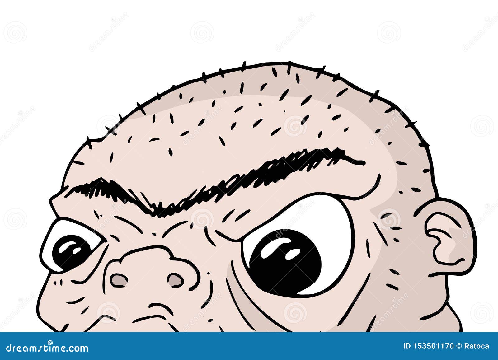 Ugly expression draw stock vector. Illustration of ugly - 153501170