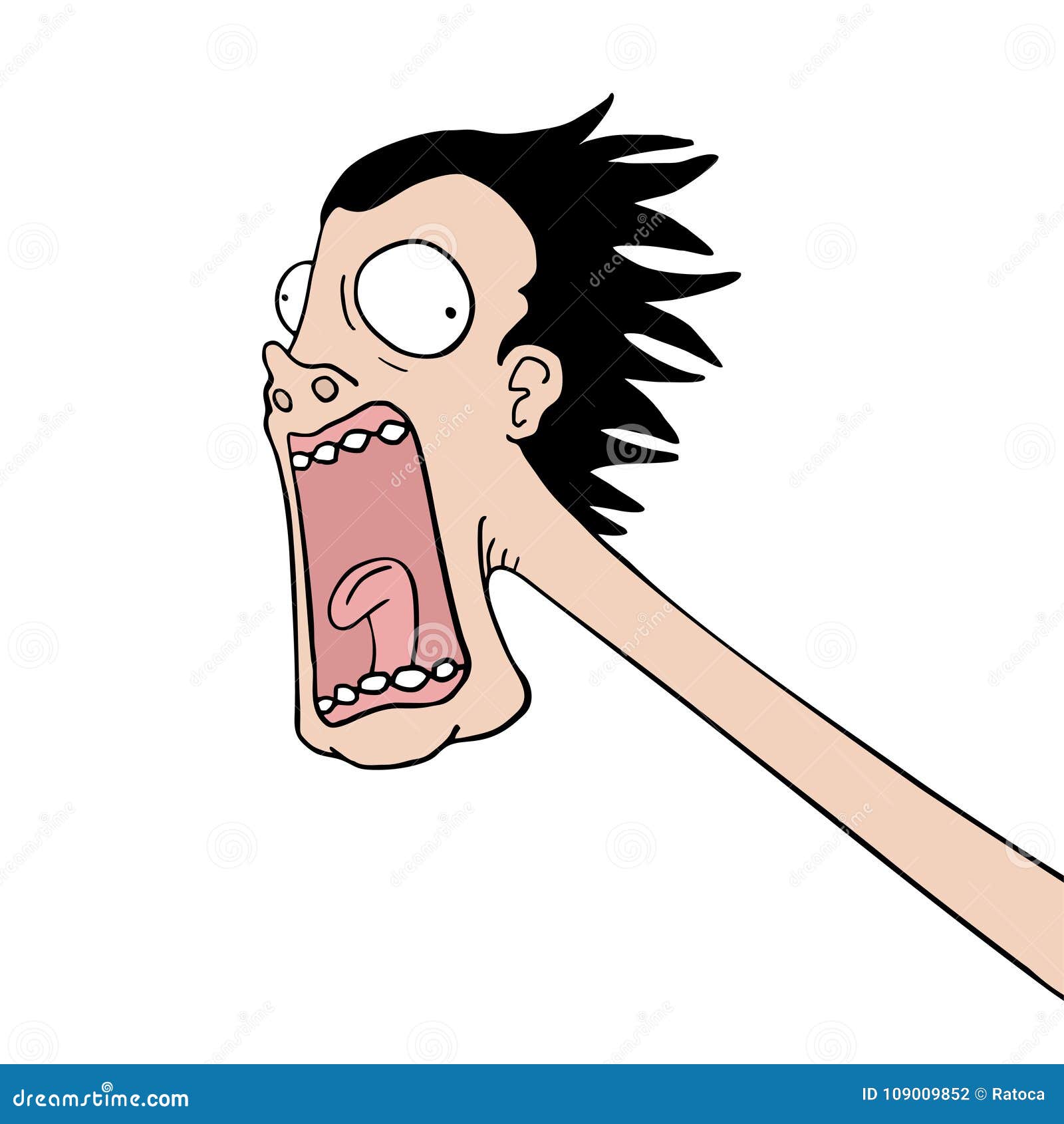 Ugly face illustration stock vector. Illustration of scream - 109009852