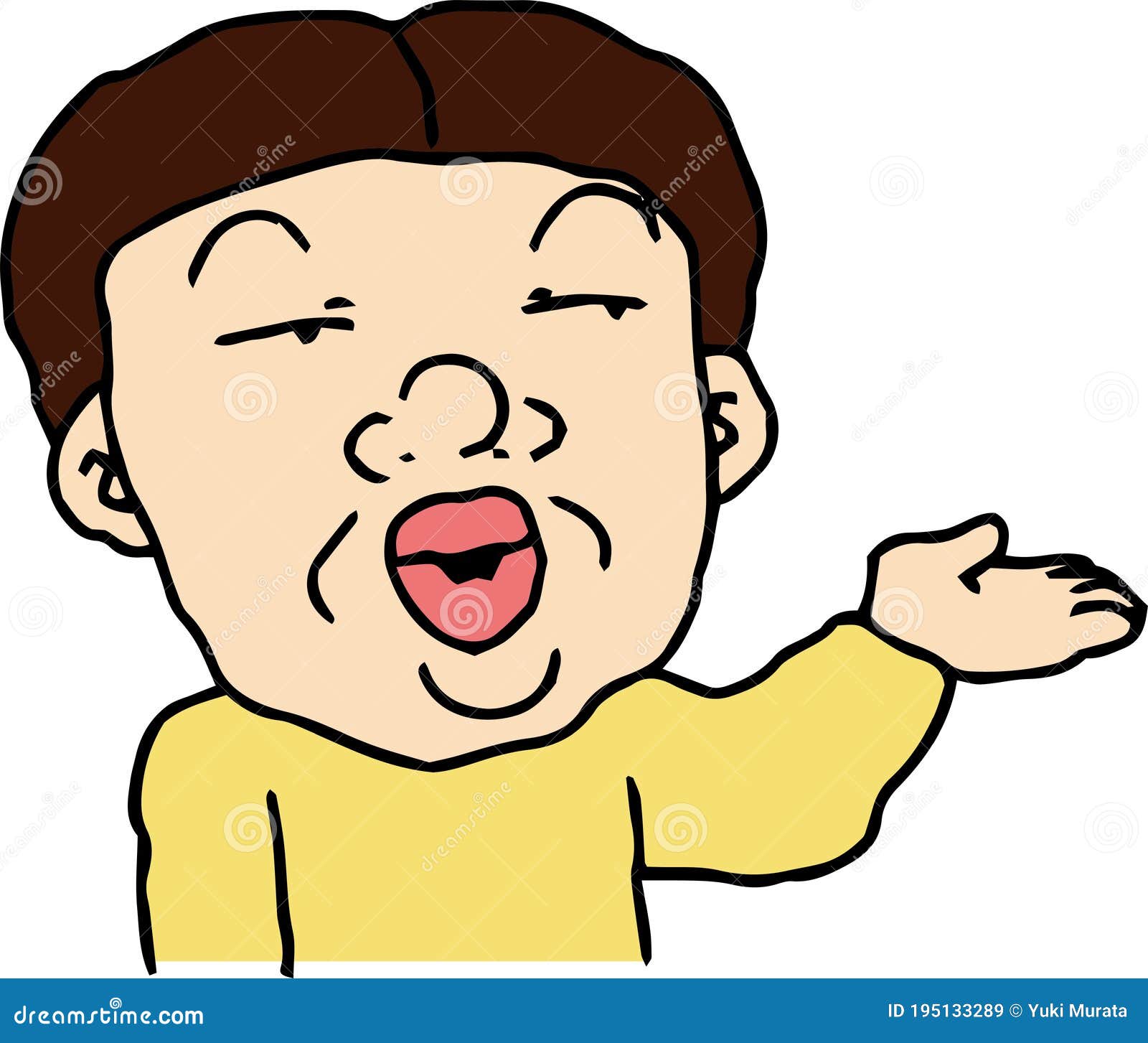 Ugly Fat Man Poses And Facial Expressions Stock Illustration