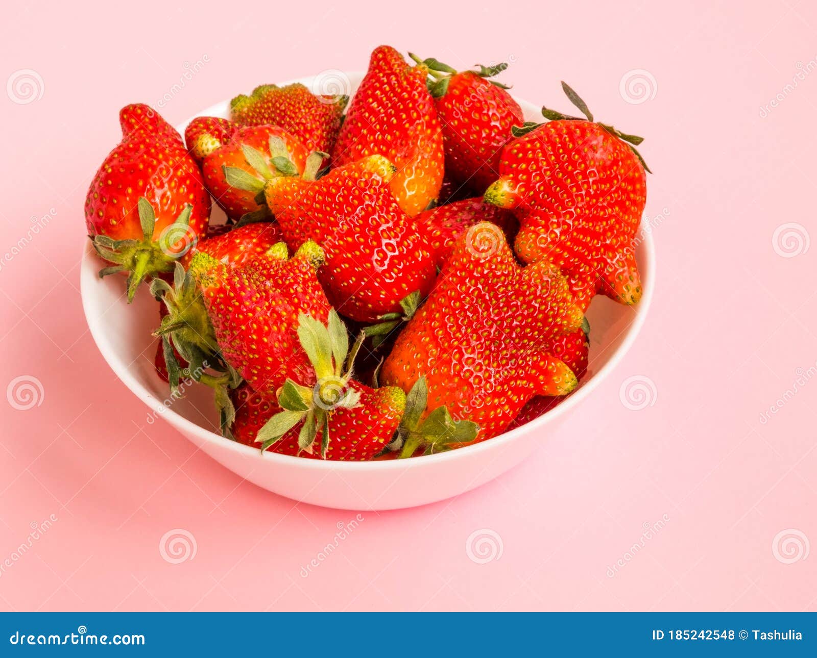 Ugly Food: Unusual Strawberries in a Plate Stock Photo - Image of ...