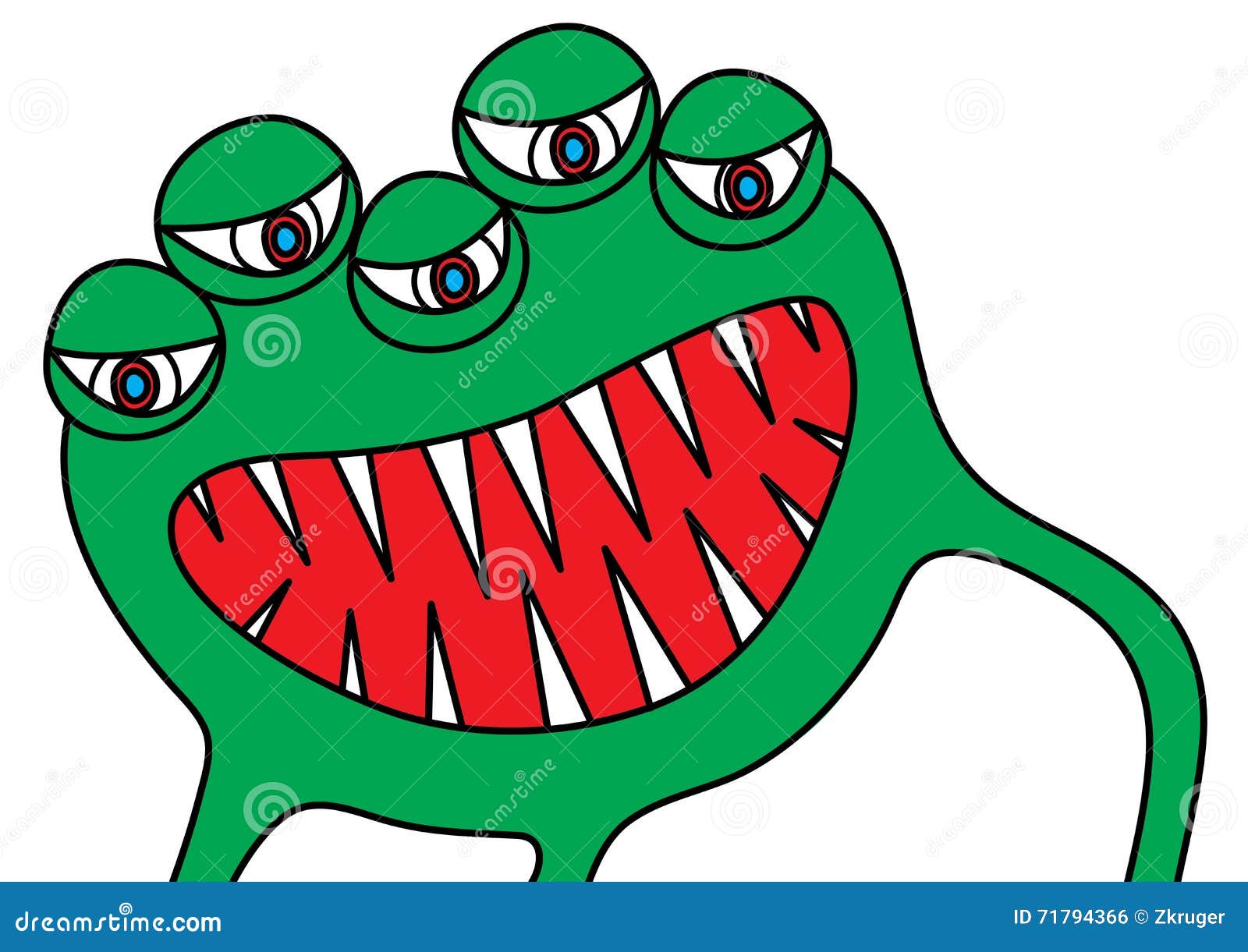 Ugly Green Demon Stock Illustration | CartoonDealer.com #96702157