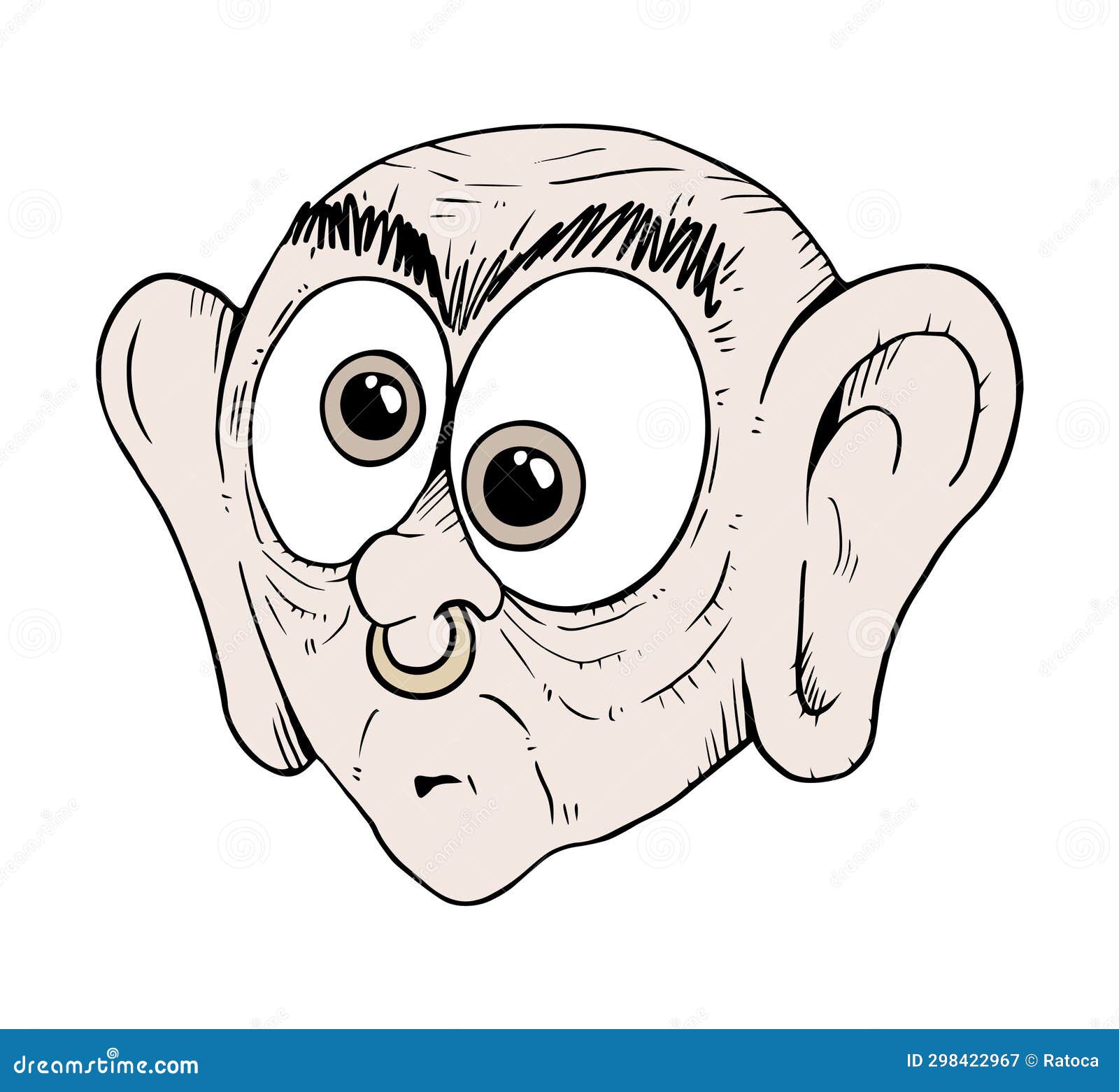 Ugly head draw stock vector. Illustration of face, vector - 298422967