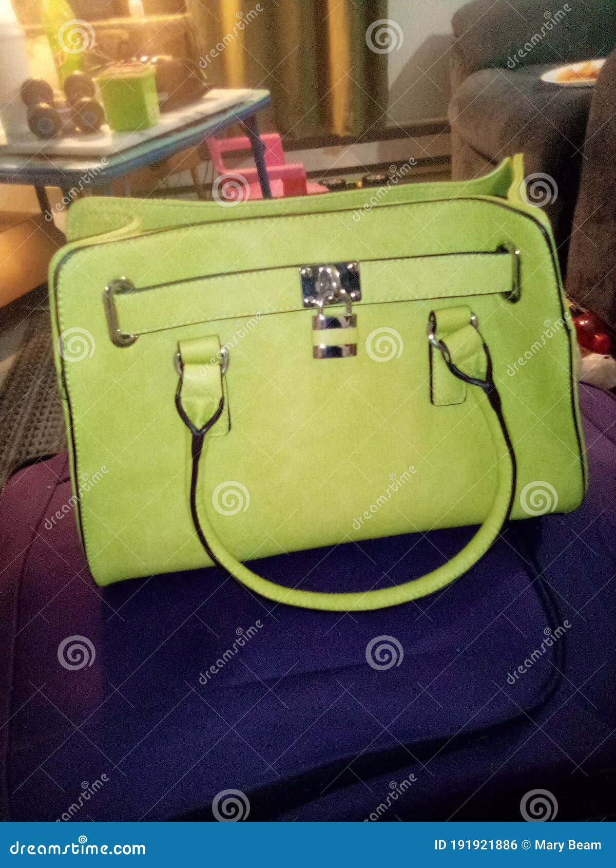 Ugly Lime green purse stock photo. Image of purse, standout - 191921886