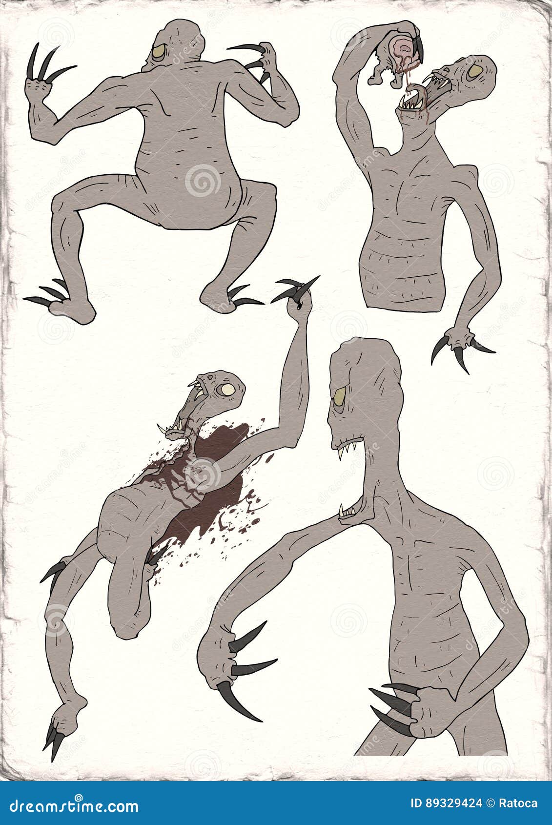 Ugly monster illustration stock illustration. Illustration of attack ...