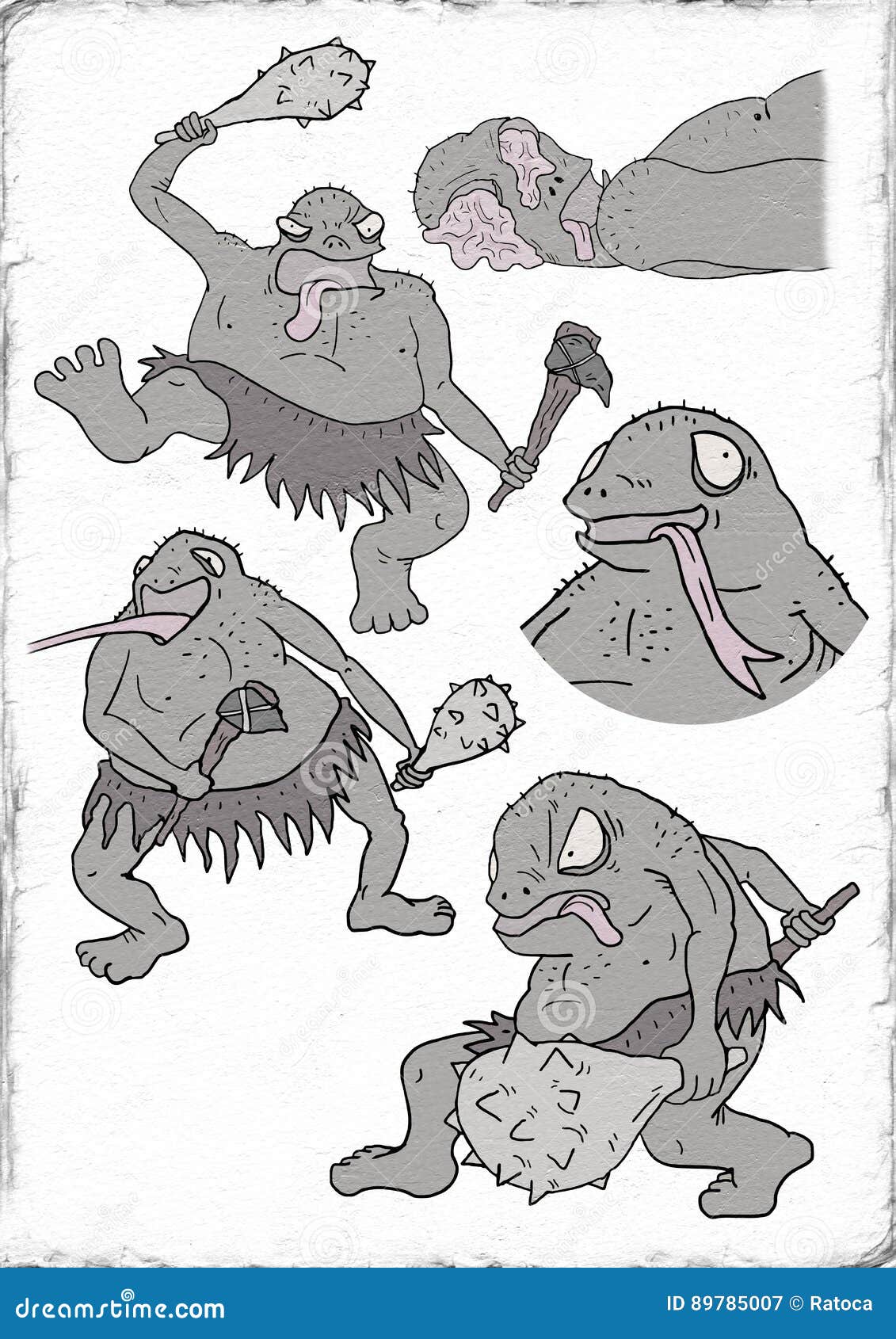 Ugly monster illustration stock illustration. Illustration of monster ...