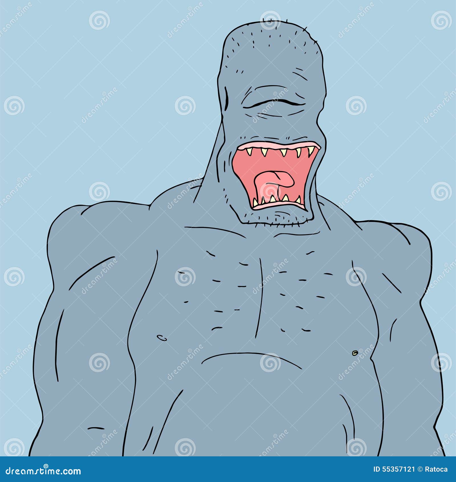 Ugly ogre stock vector. Illustration of figure, troll - 55357121
