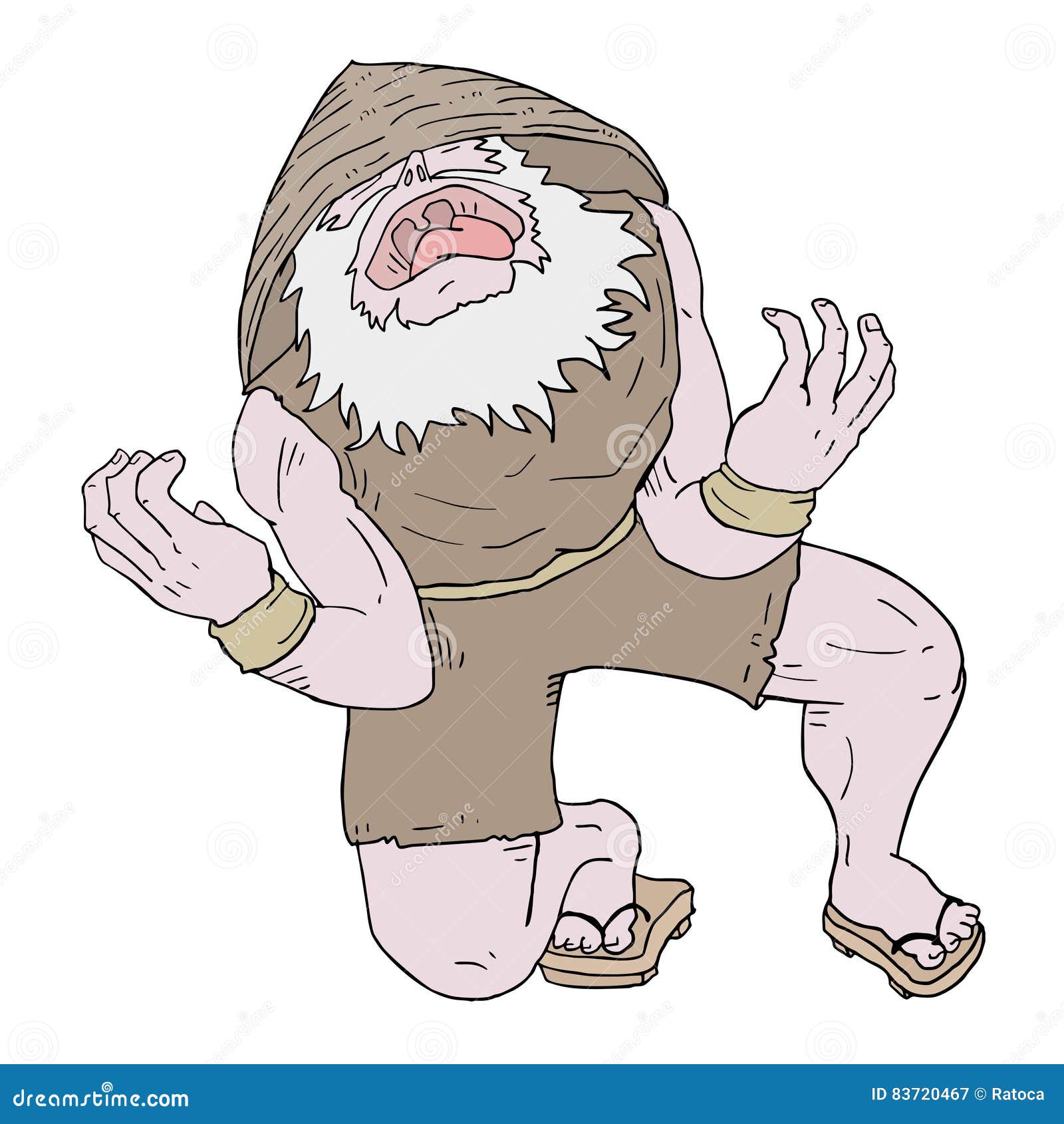 Ugly old man draw stock vector. Illustration of hand - 83720467